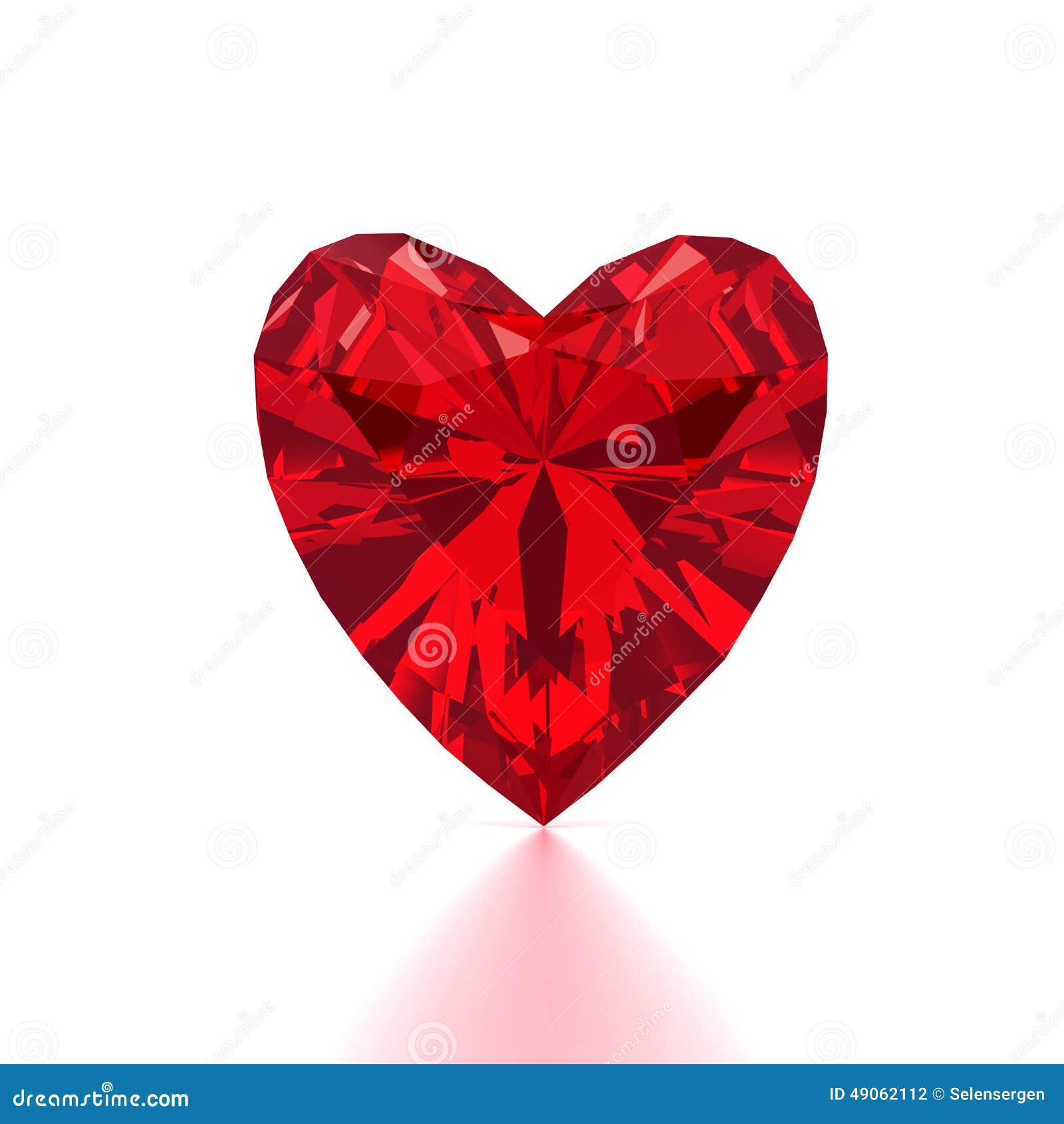 Het Hart Vormde Rode Diamant Stock Illustratie - Illustration of ...