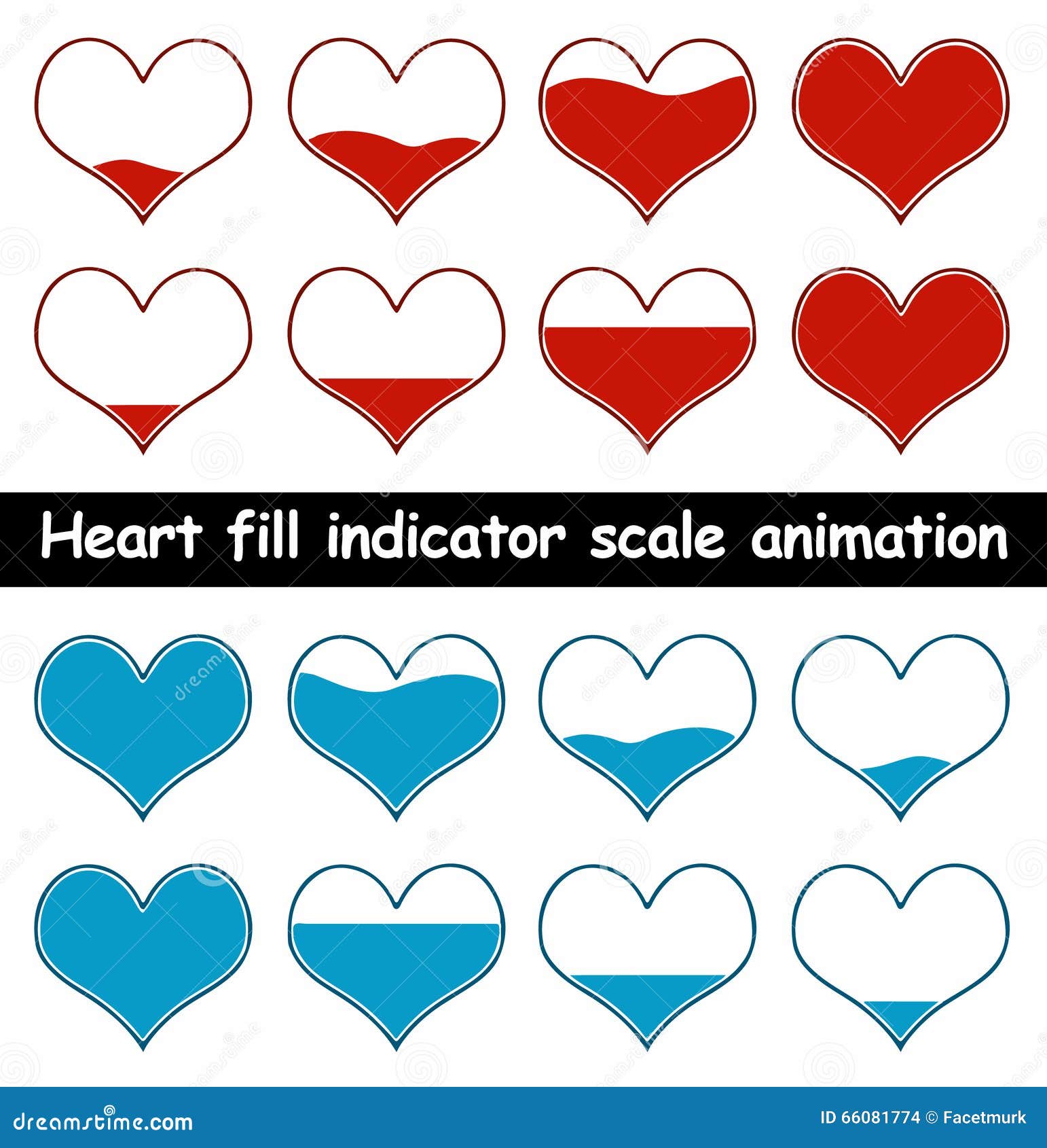 Het Hart Vult Animatie Vectorillustratie Vector Illustratie ...