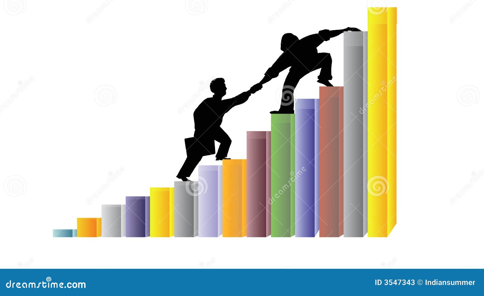 Het helpen van elkaar stock illustratie. Illustration of kolom - 3547343