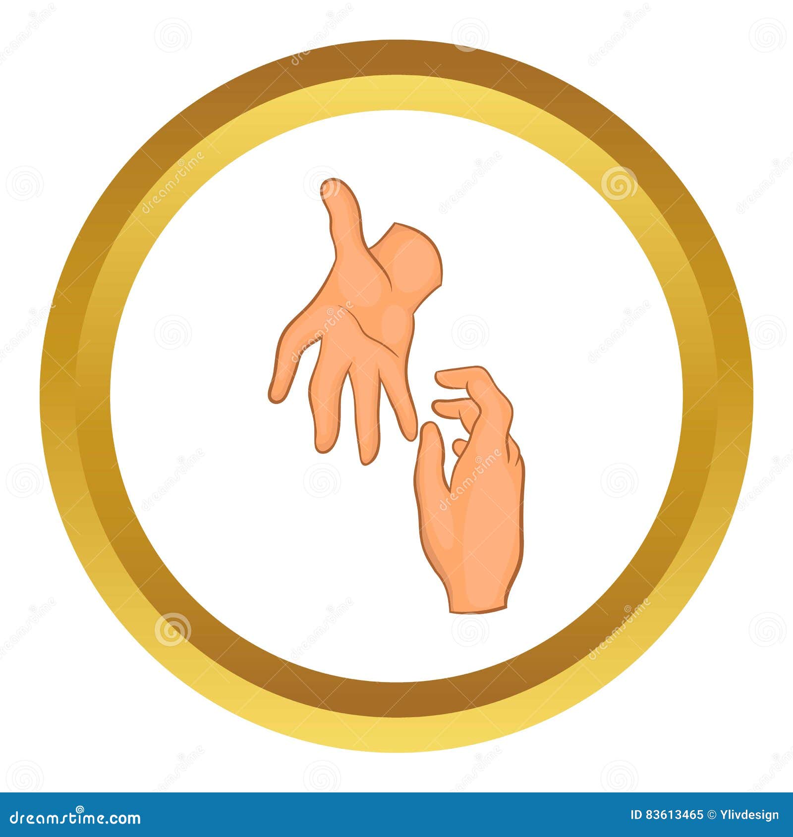 Het Helpen Van Hand Vectorpictogram Vector Illustratie - Illustration ...