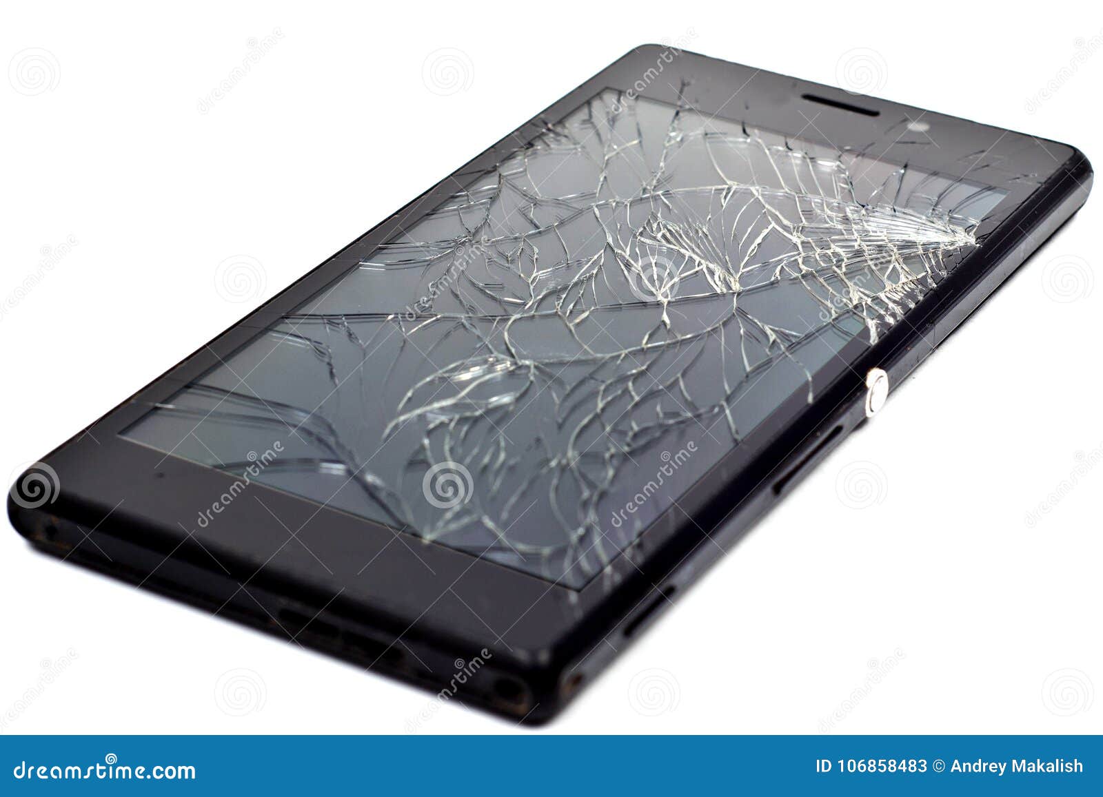 Het Herstellen Van Beschadigde Telefoon Met Het Gebroken Scherm Stock ...