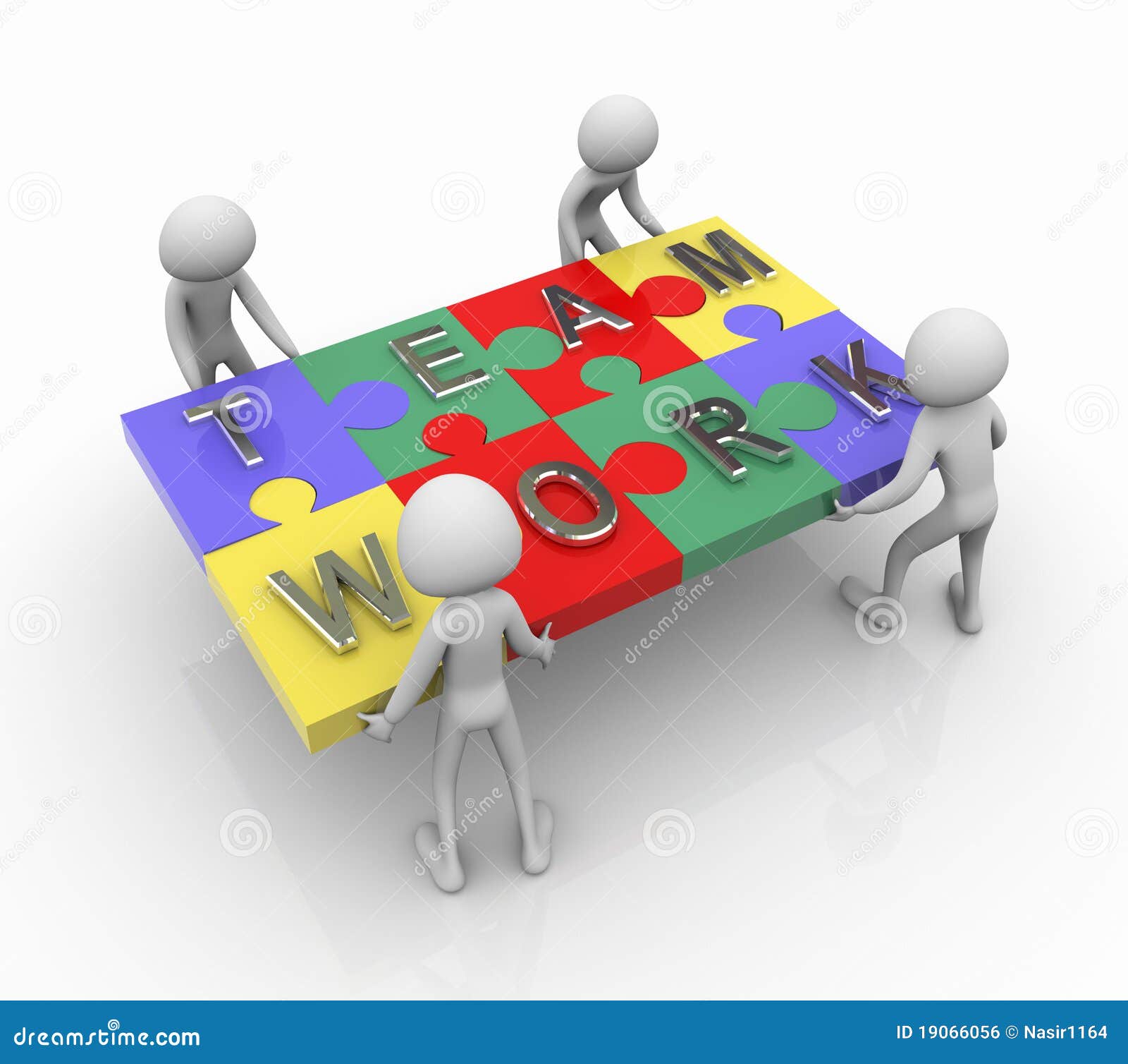 Het Het Teamwerk Van Het Raadsel Stock Illustratie - Illustration of ...