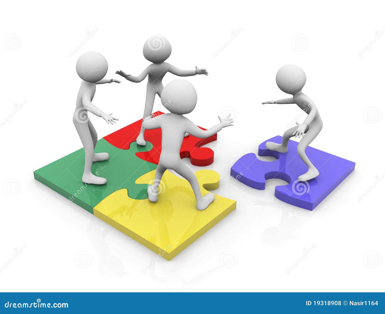 Het Het Teamwerk Van Het Raadsel Stock Illustratie - Illustration of ...