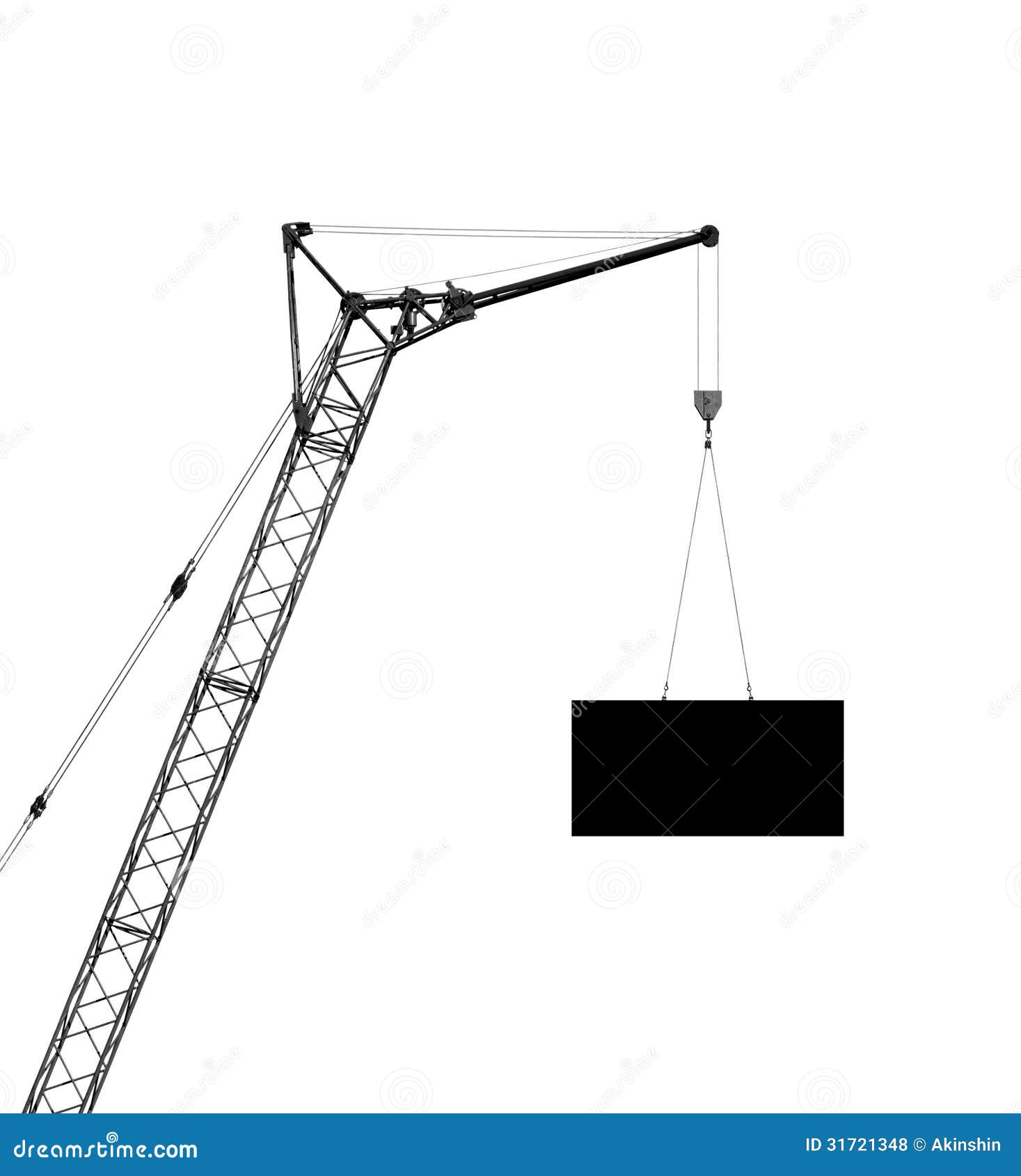 Het Hijsen Van Kraan, Silhouet Stock Foto - Image of silhouet, kruk ...