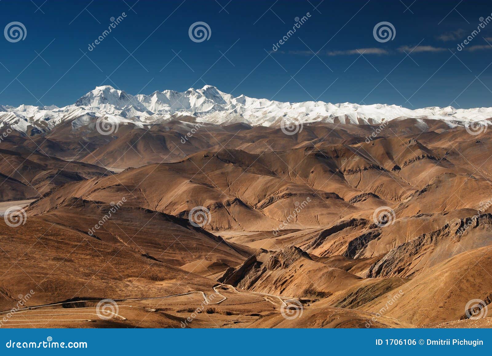 Het Himalayagebergte stock foto. Image of china, vooruitzichten - 1706106