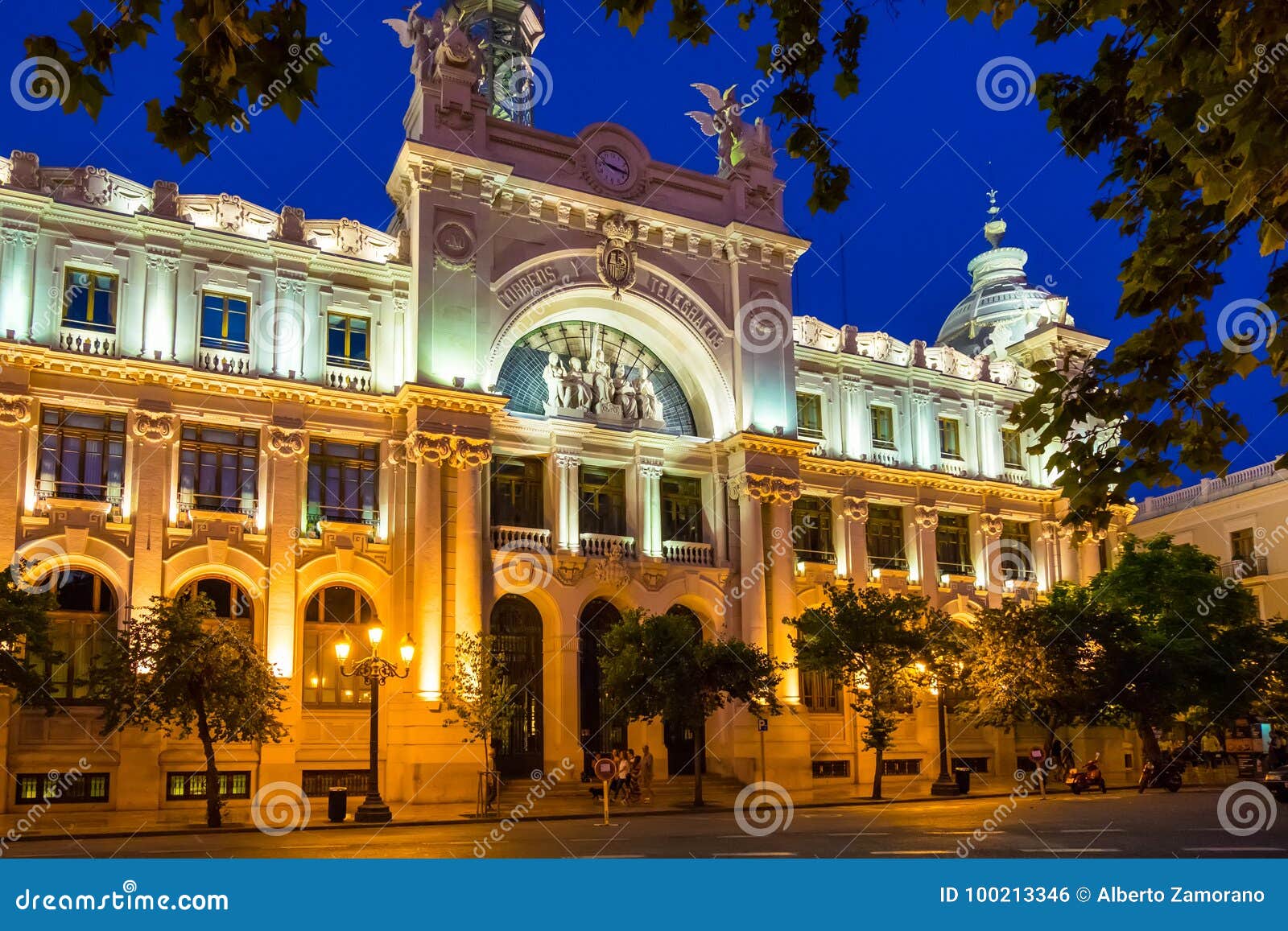 Het Historische Centrum Van De Stad Van Valencia, Spanje Stock Foto ...