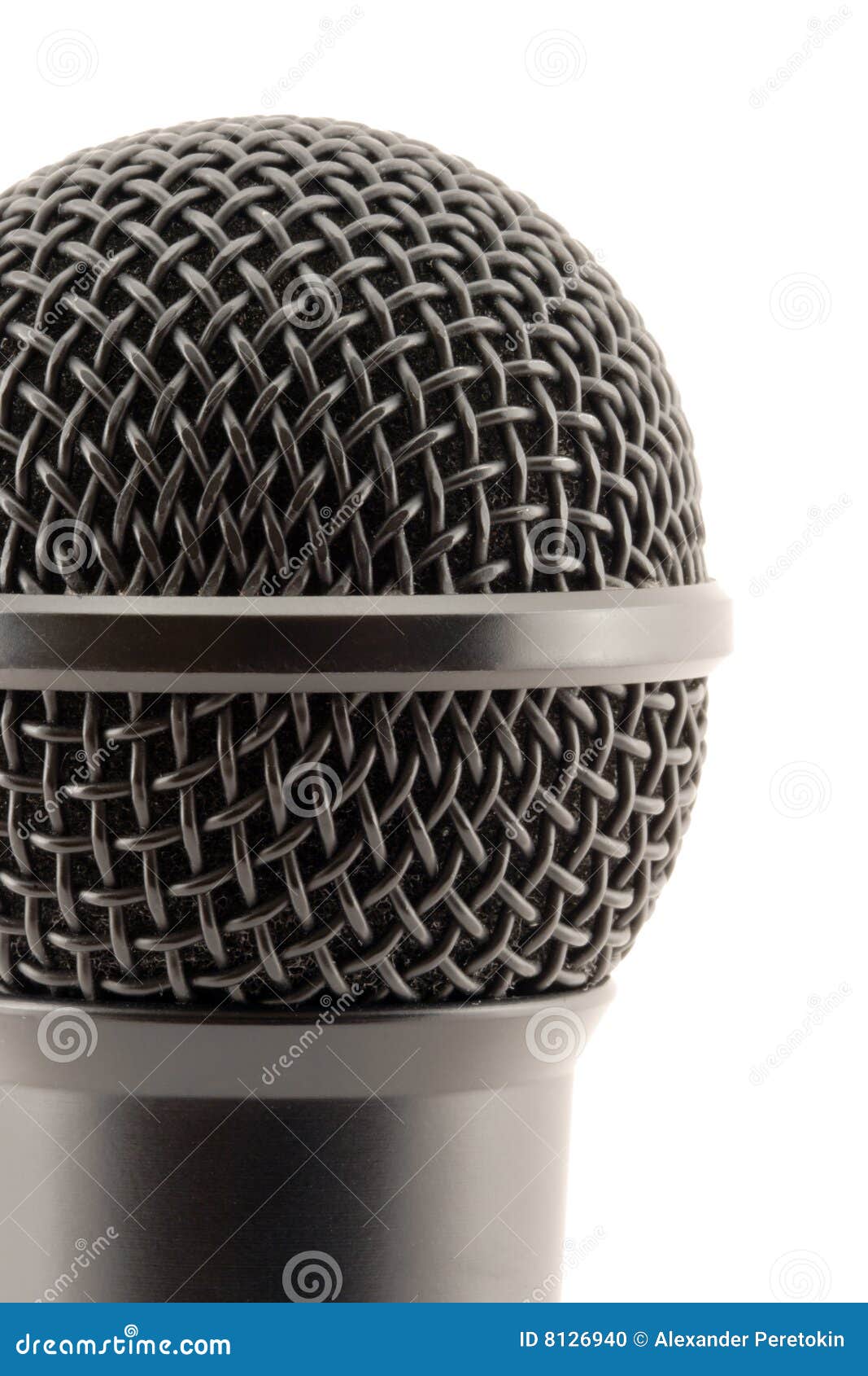 Het Hoofd Van De Microfoon. Stock Foto - Image of audio, geluid: 8126940