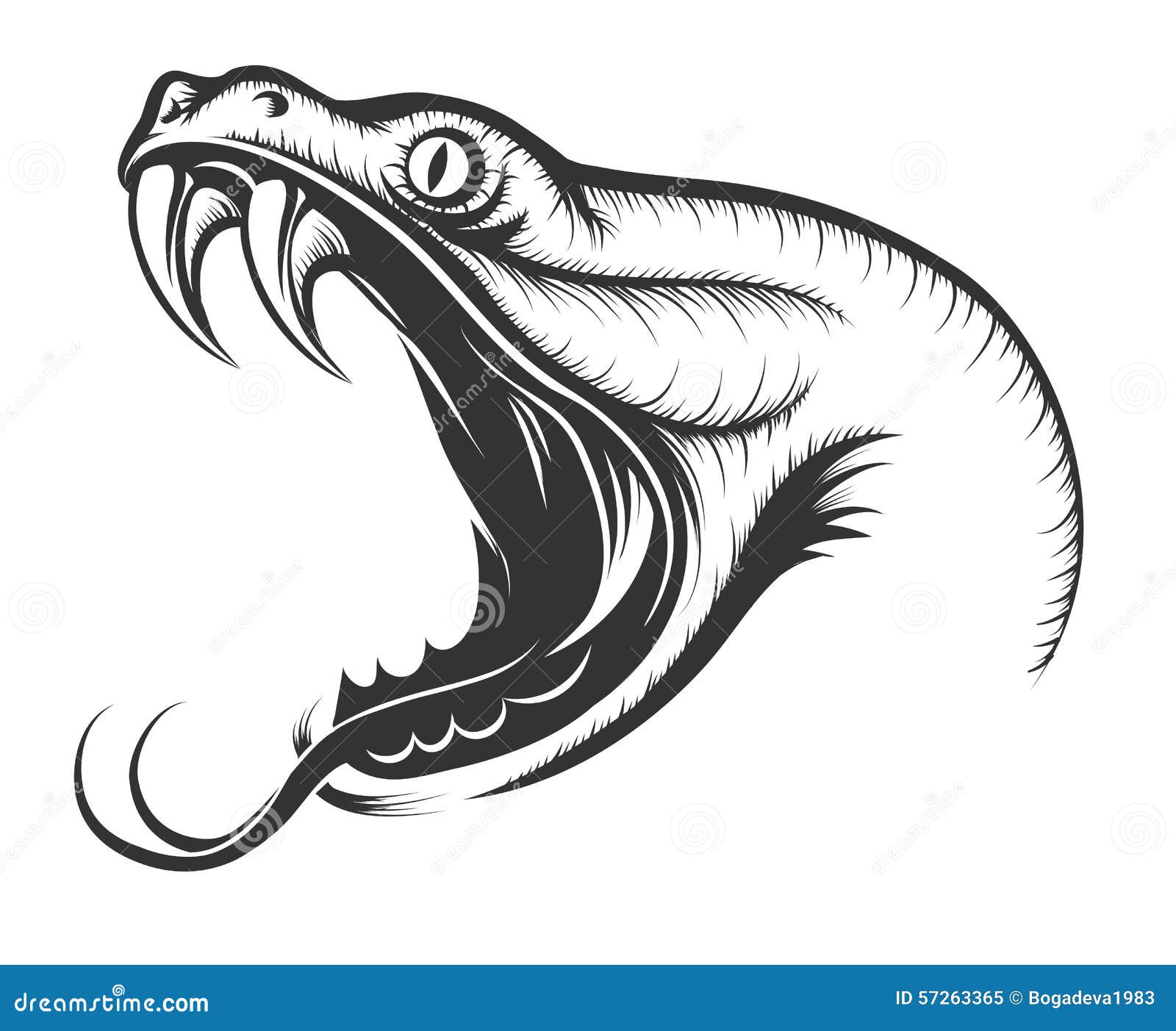 Het hoofd van de slang vector illustratie. Illustration of kunstwerk ...