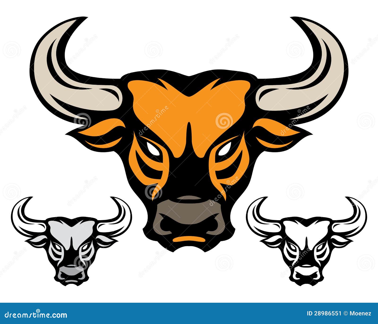 Het Hoofd van de stier vector illustratie. Illustration of leider ...