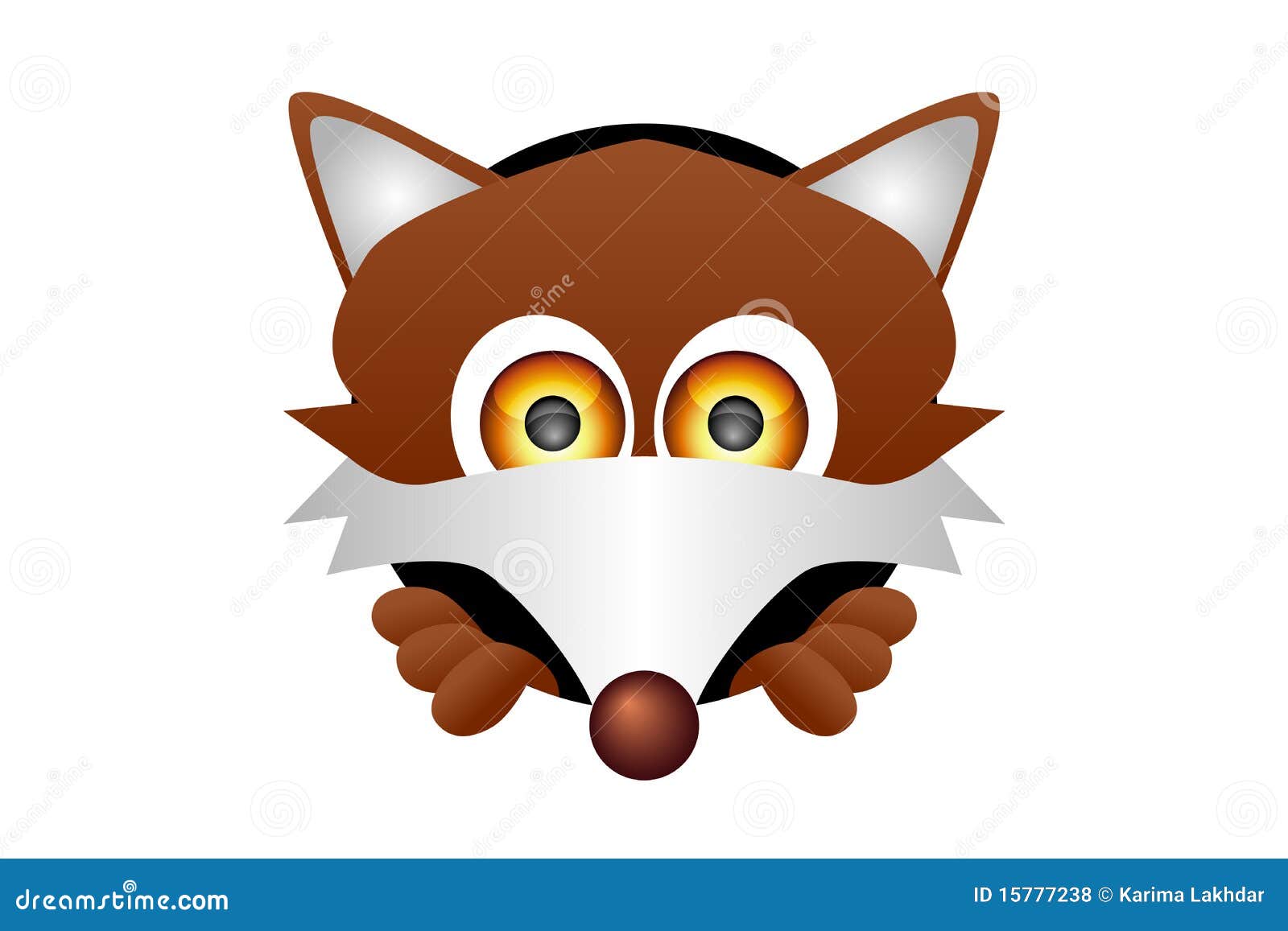 Het Hoofd van de vos vector illustratie. Illustration of ogen - 15777238