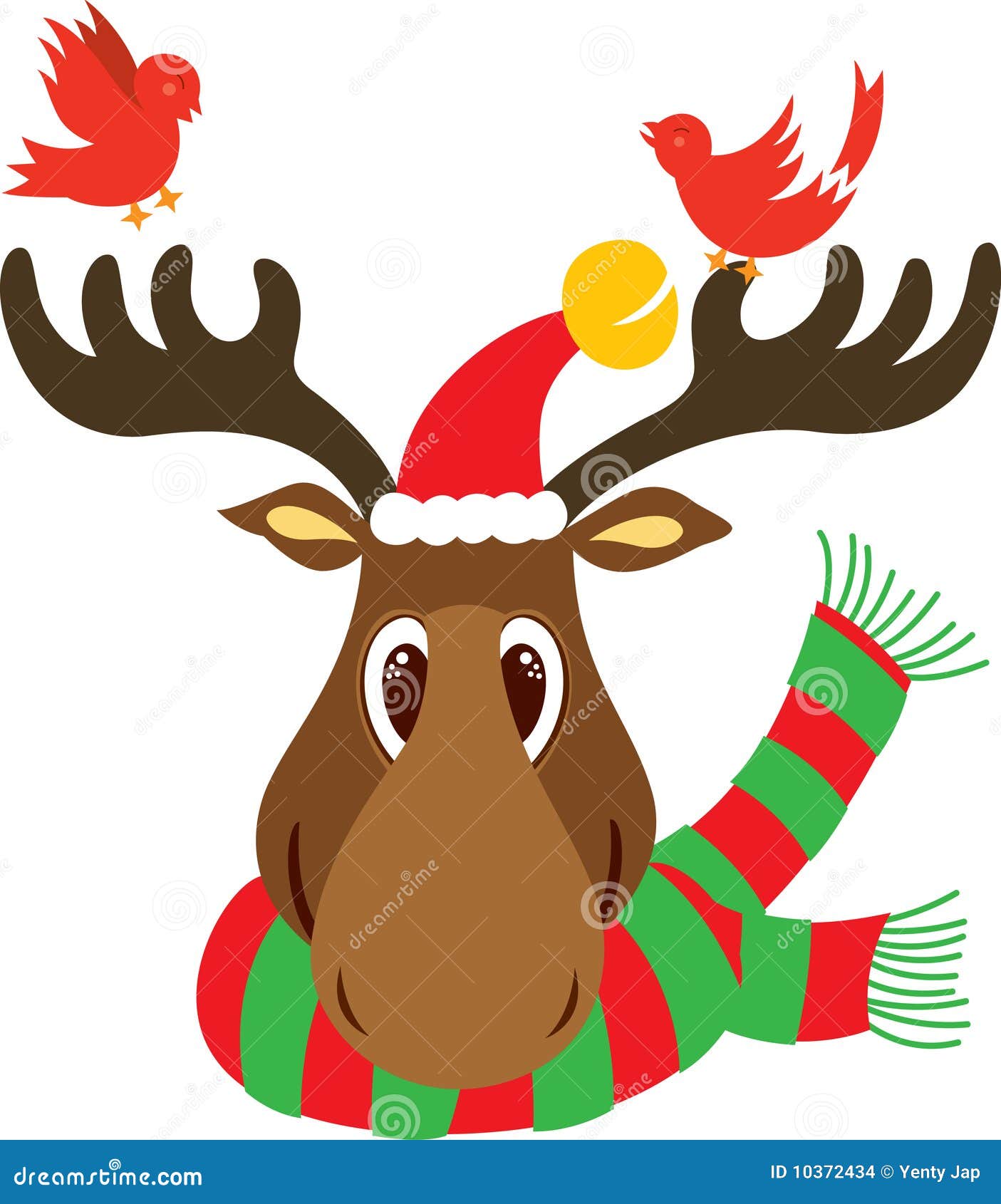 Het Hoofd Van Het Rendier Van Kerstmis Vector Illustratie ...