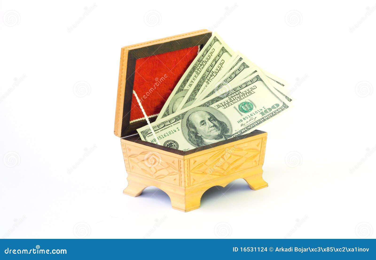 Het Hoogtepunt Van De Doos Van Geld Stock Foto - Image of volledig ...