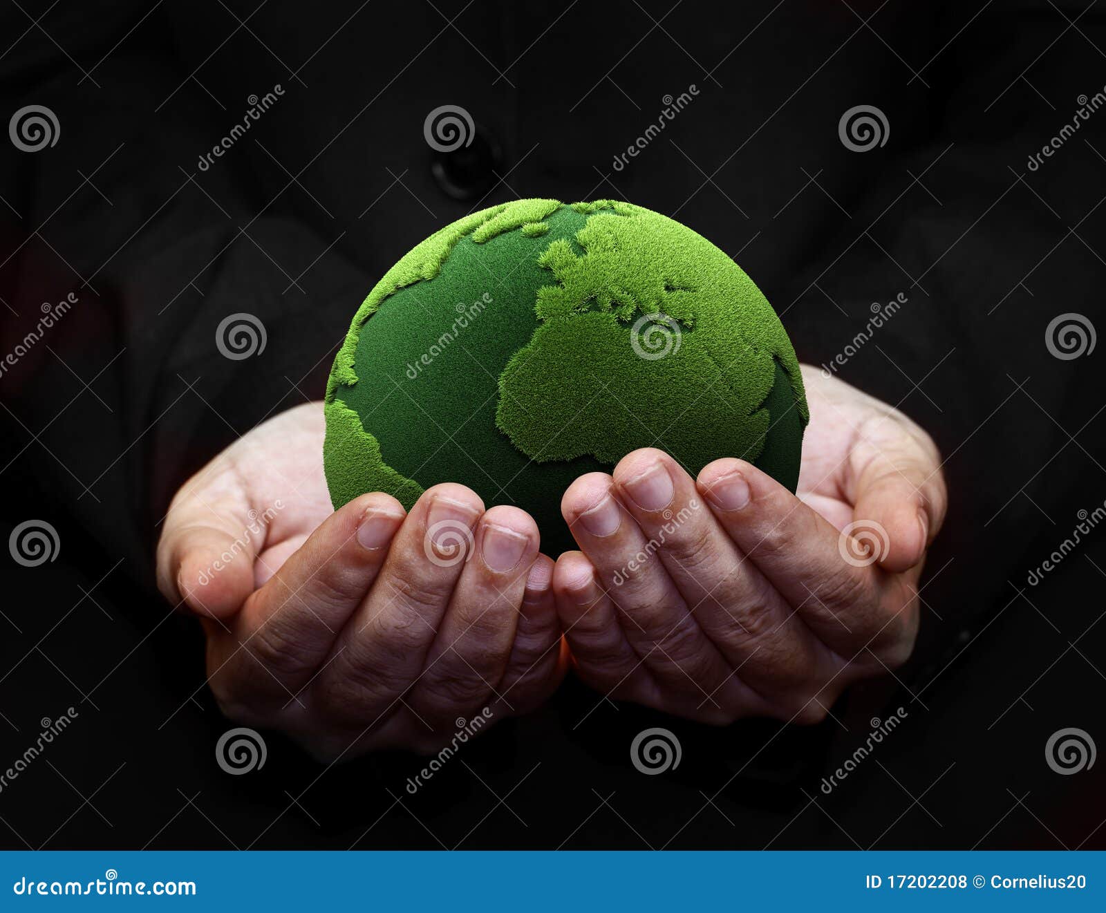 Het Houden Van Een Groene Aarde Stock Illustratie - Illustration of ...