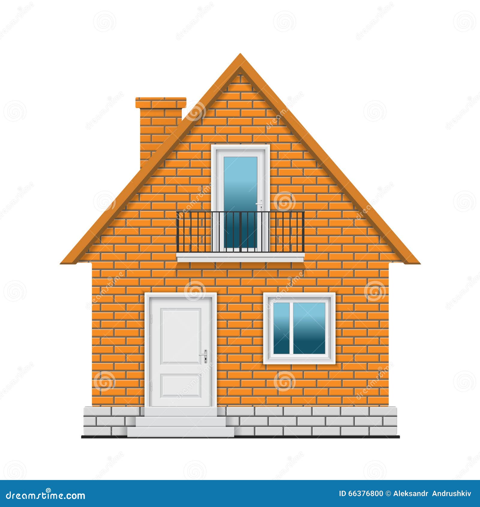 Het huis van de baksteen vector illustratie. Illustration of ontwerp ...