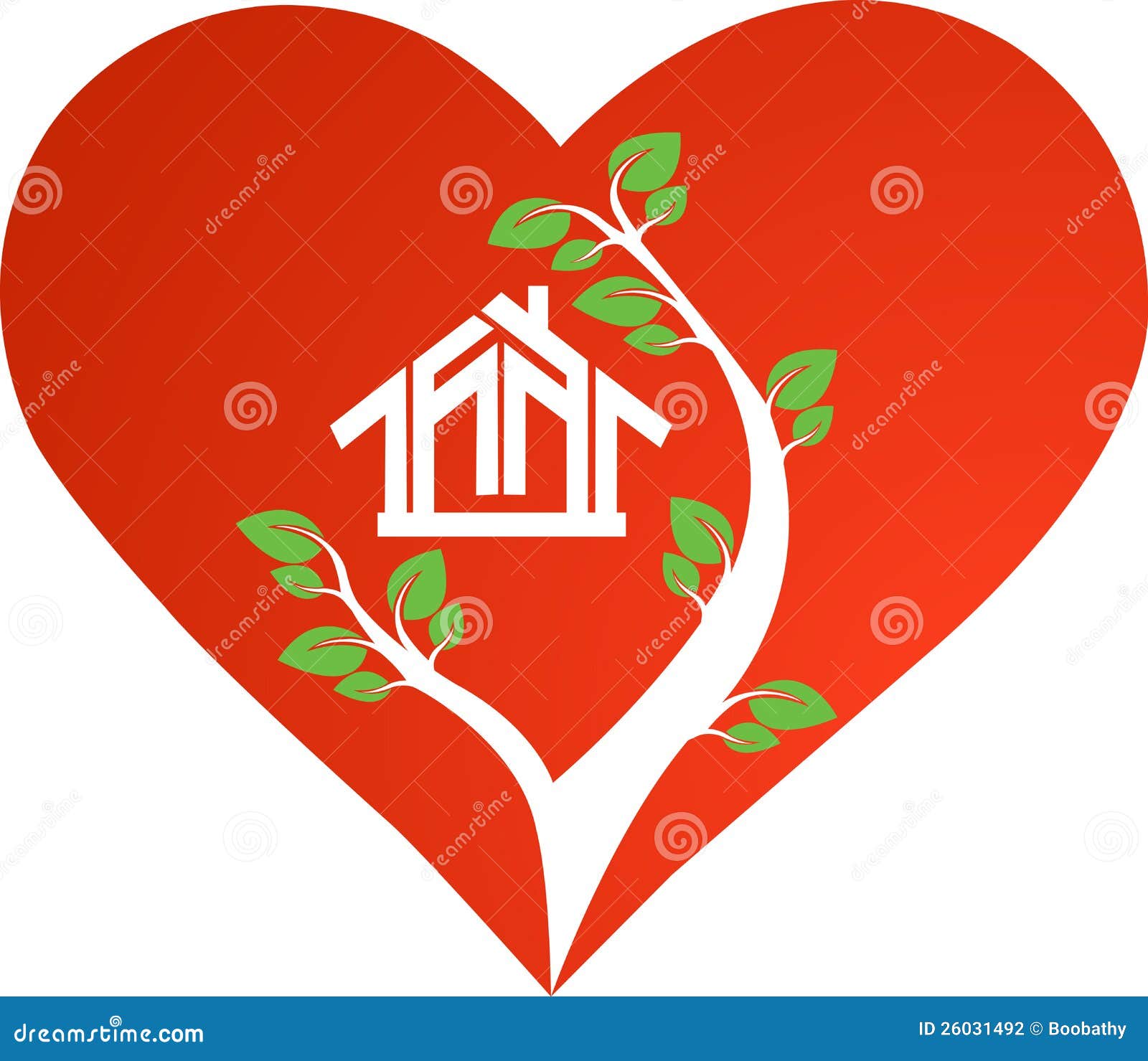 Het huis van het hart stock illustratie. Illustration of decoratief ...