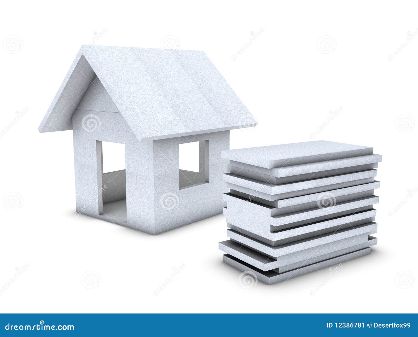 Het Huis Van Het Polystyreen Stock Illustratie - Illustration of ...