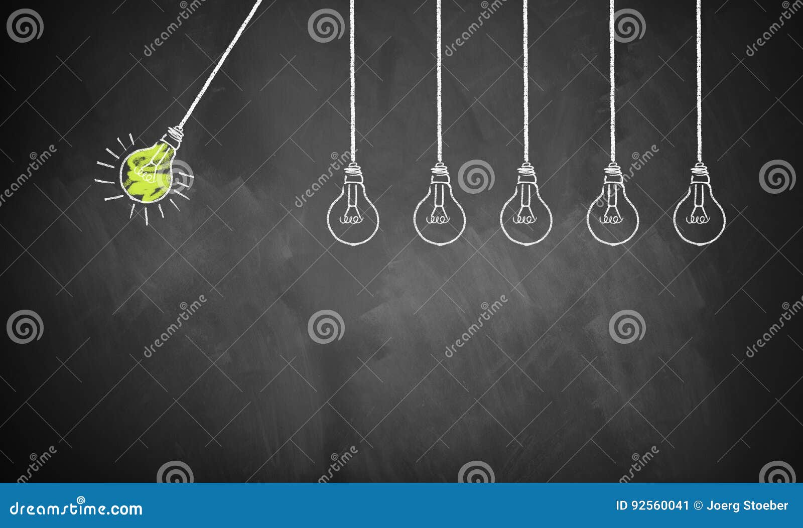 Het Idee Begint Kettingreactie Van Het Volgende Van Ideeën Stock ...