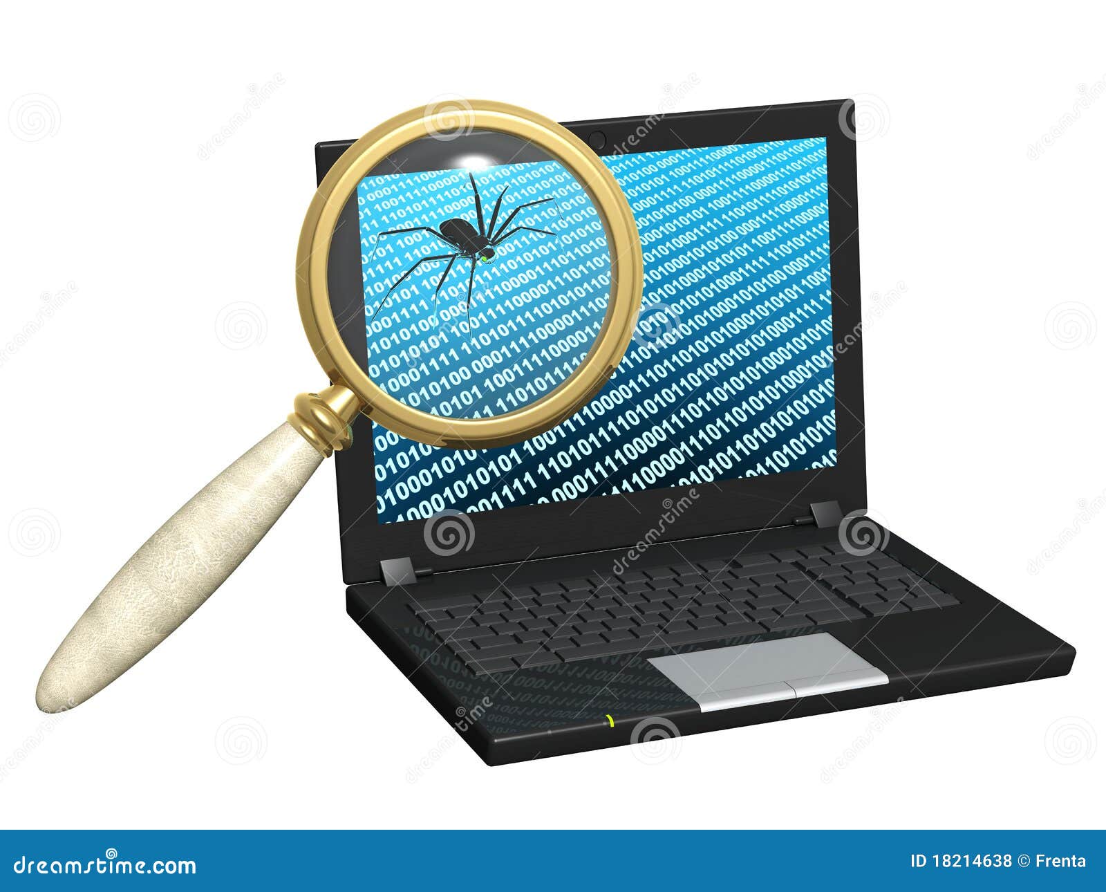 Het insect van Internet stock illustratie. Illustration of becijferd ...