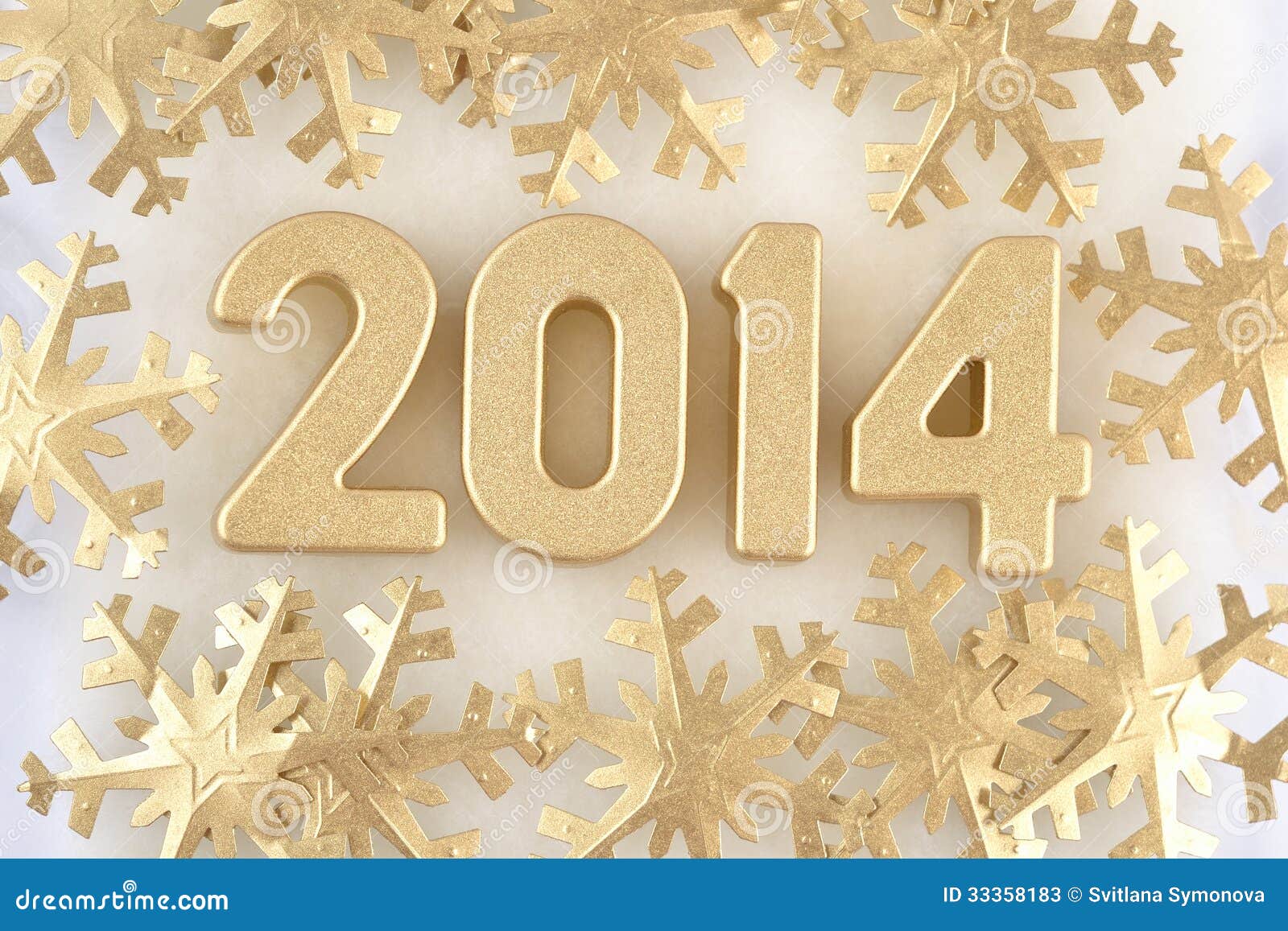 Het Jaar Gouden Cijfers Van 2014 Stock Afbeelding - Image of element ...