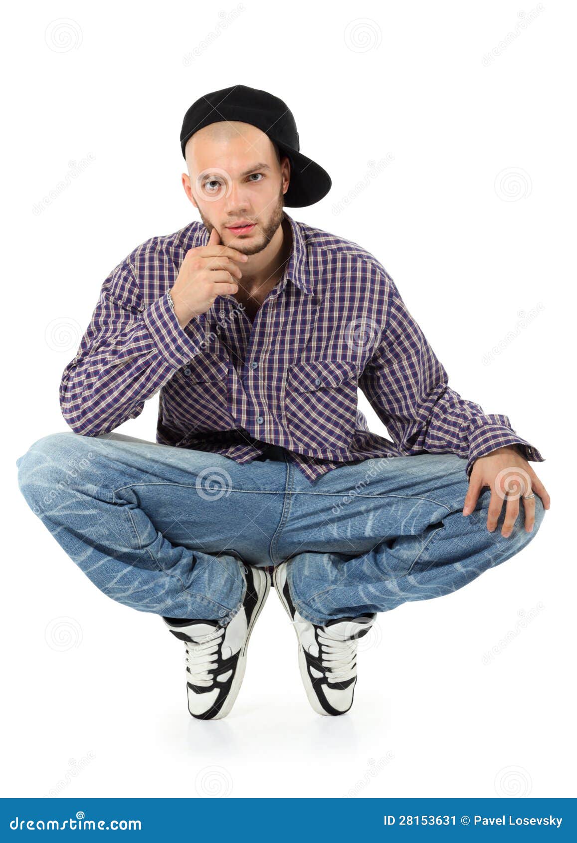 Het jonge rapper hurken stock afbeelding. Image of knap - 28153631