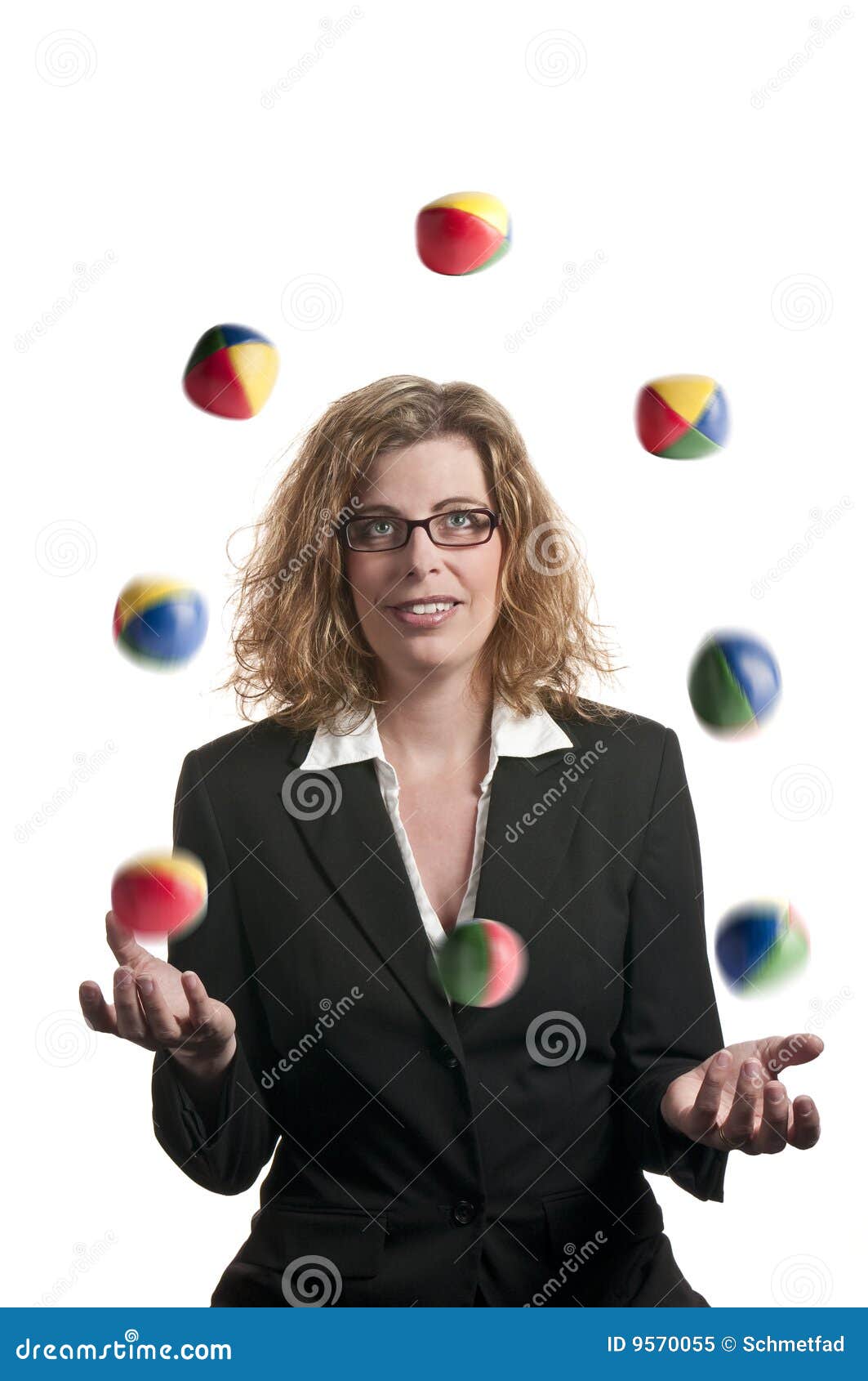 Het Jongleren Met Van De Onderneemster Stock Afbeelding - Image of ...