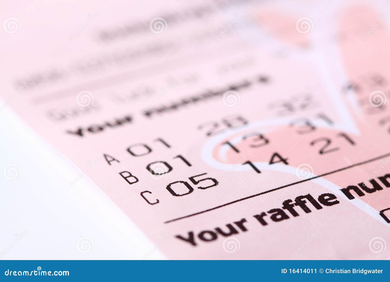 Het kaartje van de loterij stock afbeelding. Image of loterij - 16414011