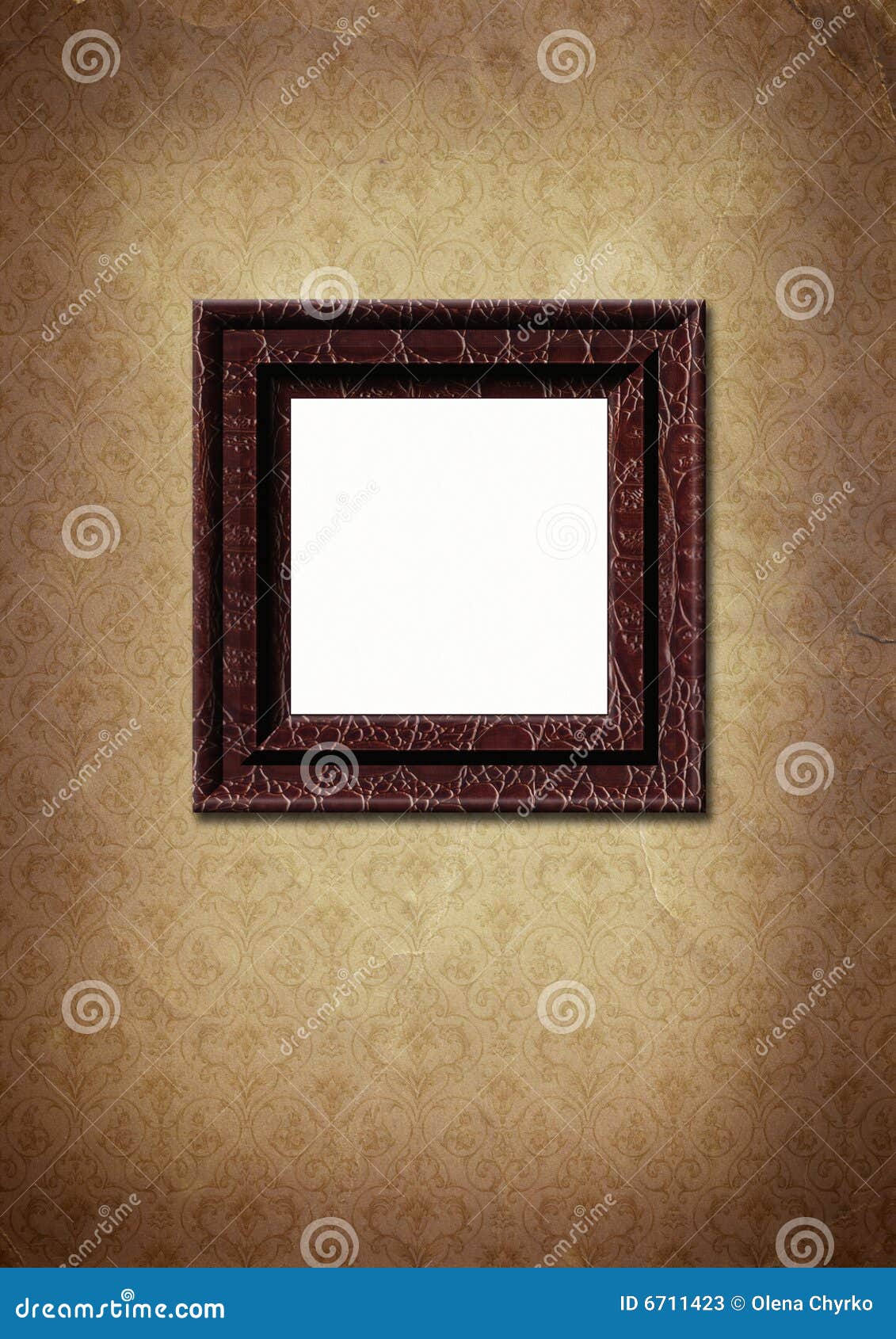 Het Kader Van De Foto Op Oude Document Victorian Stijl. Stock ...