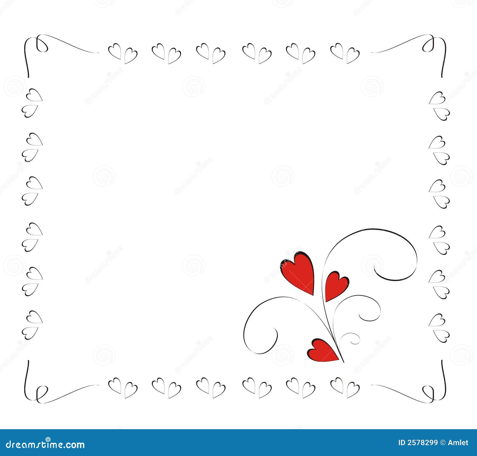 Het kader van de liefde vector illustratie. Illustration of versiering ...