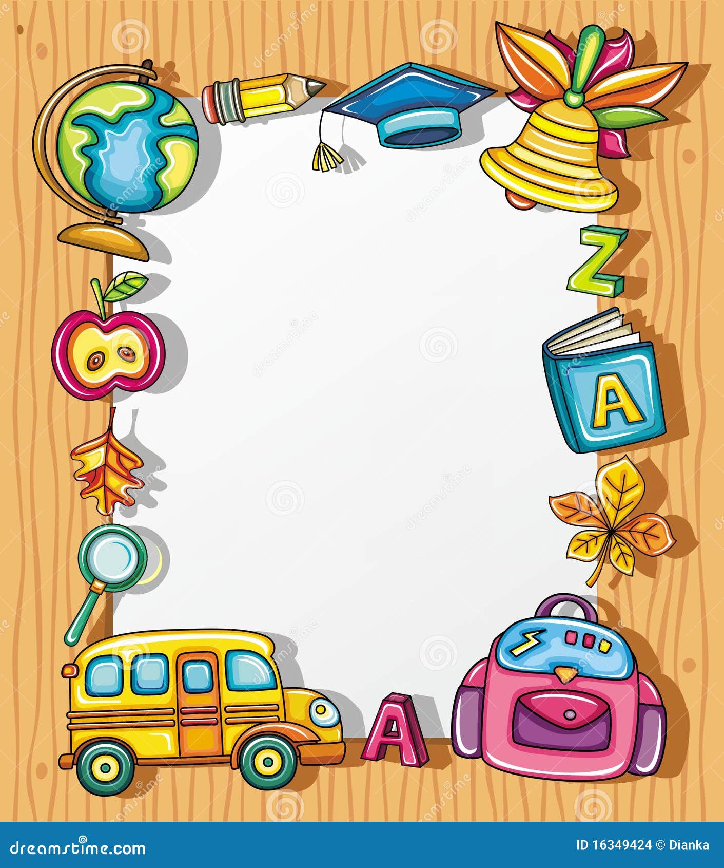 Het kader van de school vector illustratie. Illustration of glas - 16349424