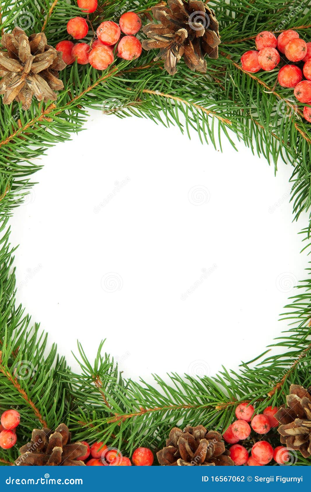 Het Kader Van Kerstmis Met Hulstbes Stock Foto - Image of decoratie ...