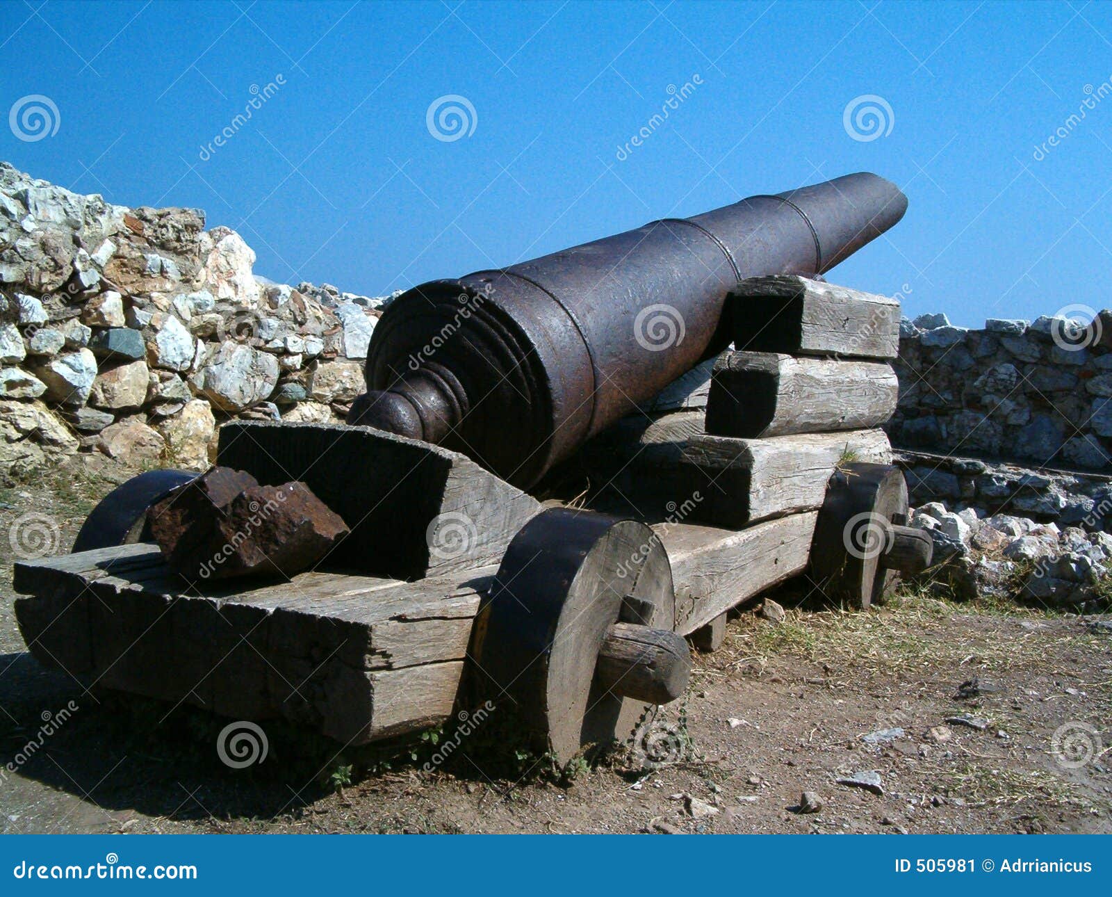 Het kanon van Byzantium stock afbeelding. Image of ijzer - 505981