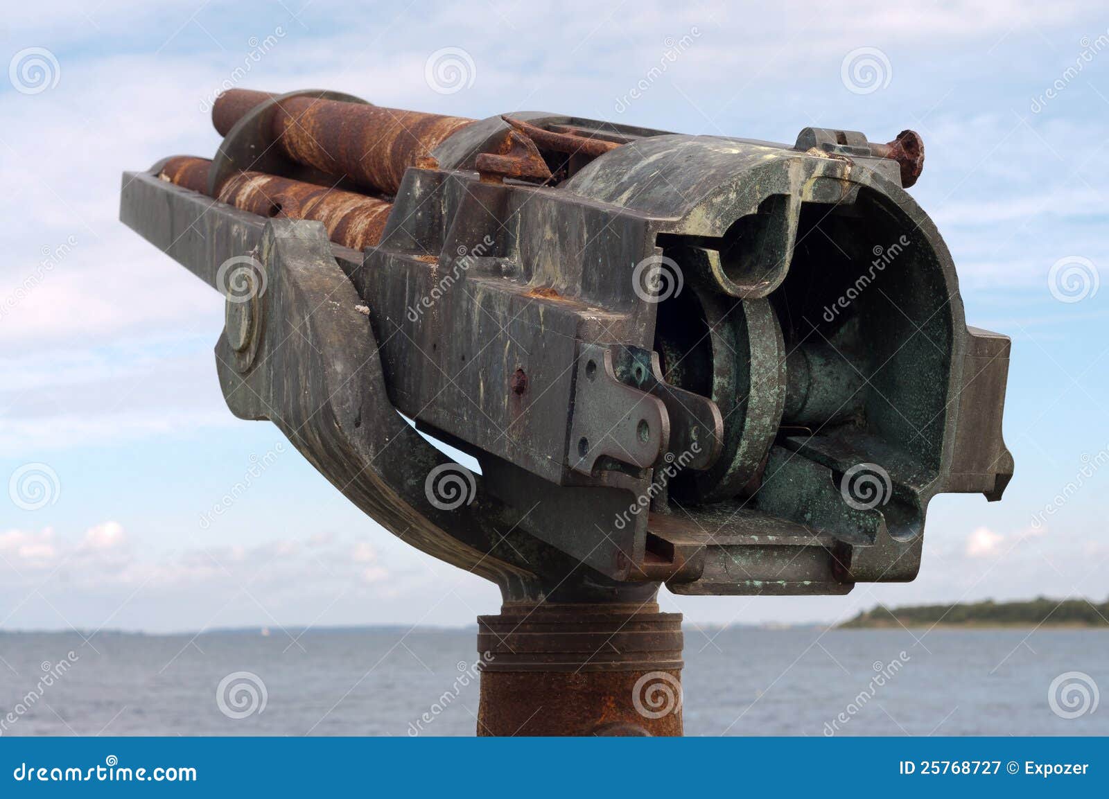 Het kanon van Gatling stock afbeelding. Image of eerst - 25768727