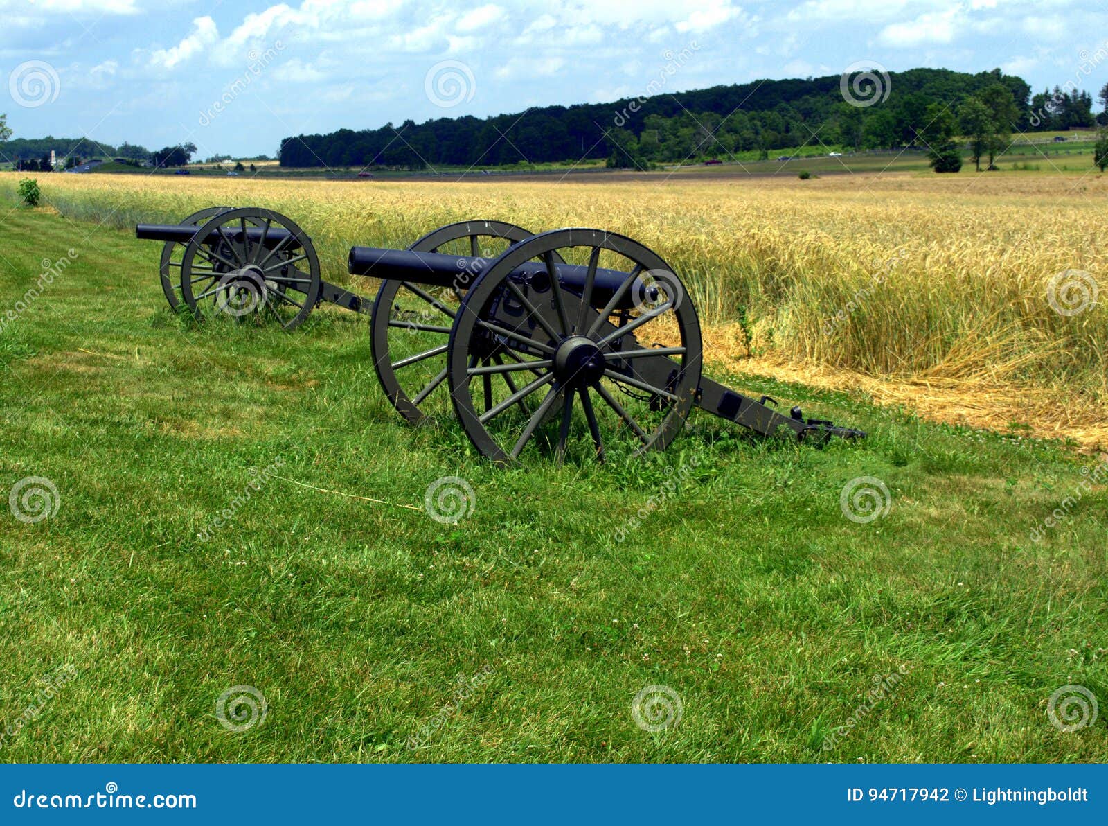 Het Kanon Van Het Gettysburgslagveld Stock Foto - Image of klap ...