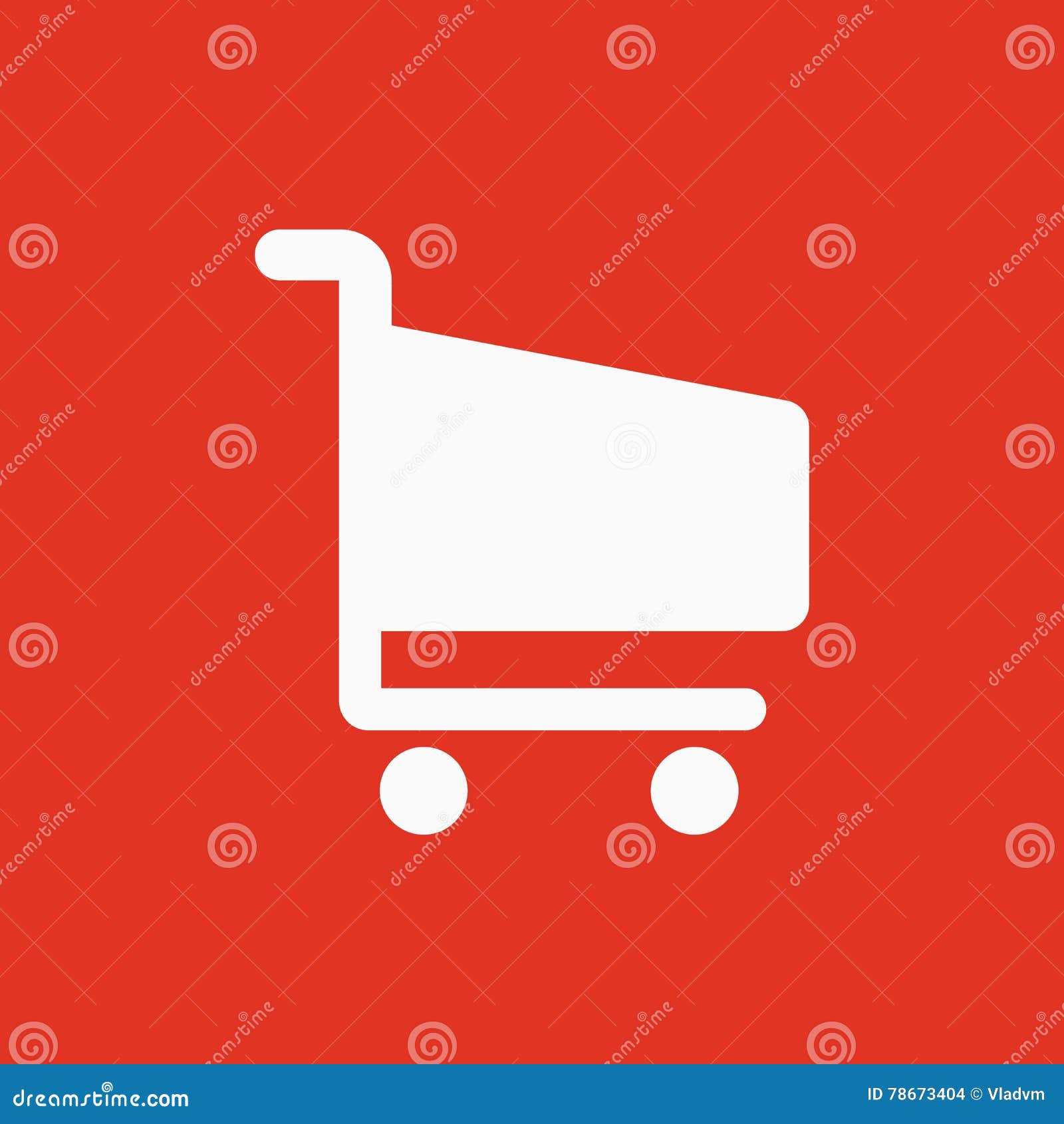 Het Kar Shoping Pictogram Het Symbool Van De Winkelkar Vlak Vector ...