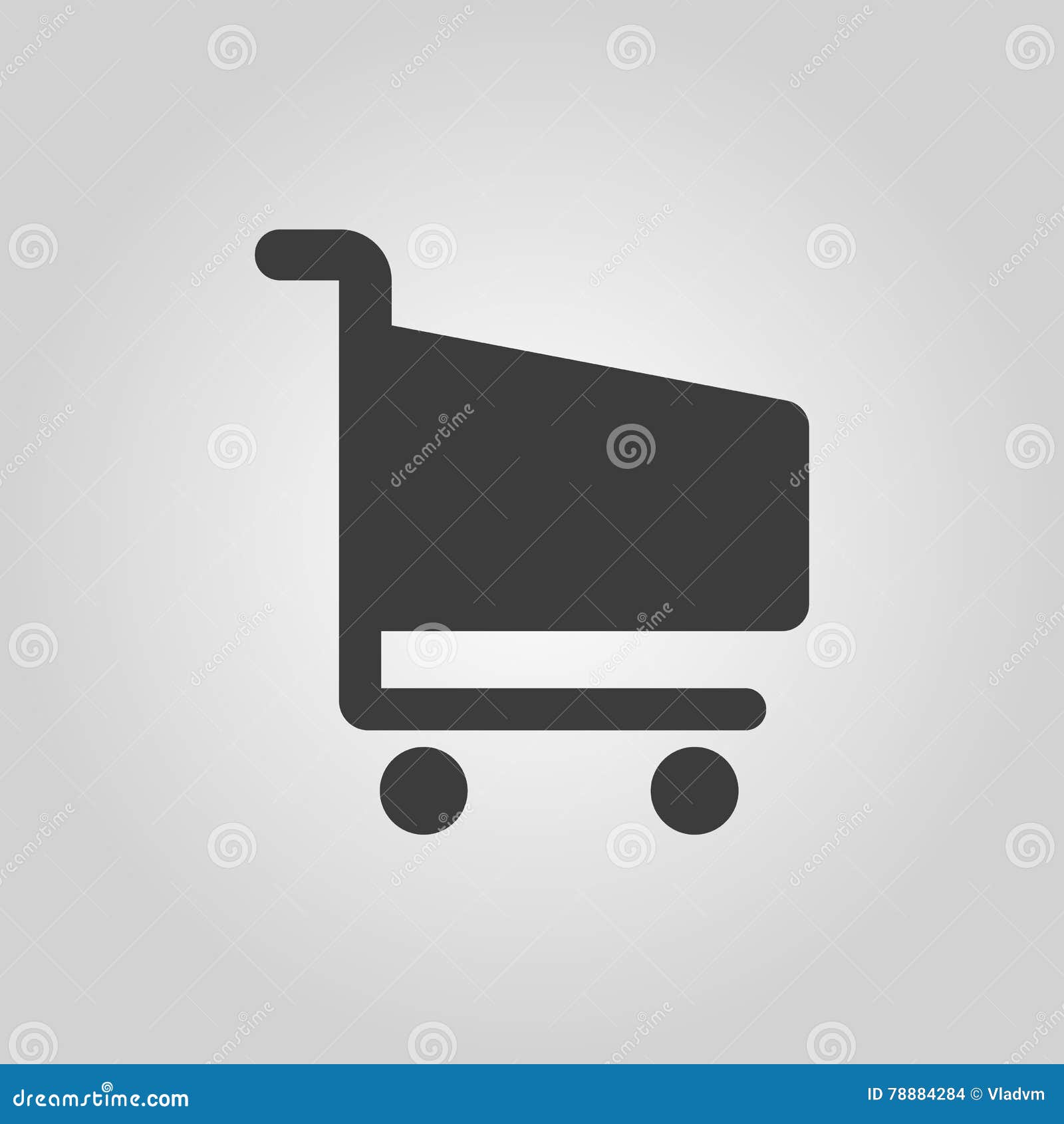 Het Kar Shoping Pictogram Het Symbool Van De Winkelkar Vlak Vector ...