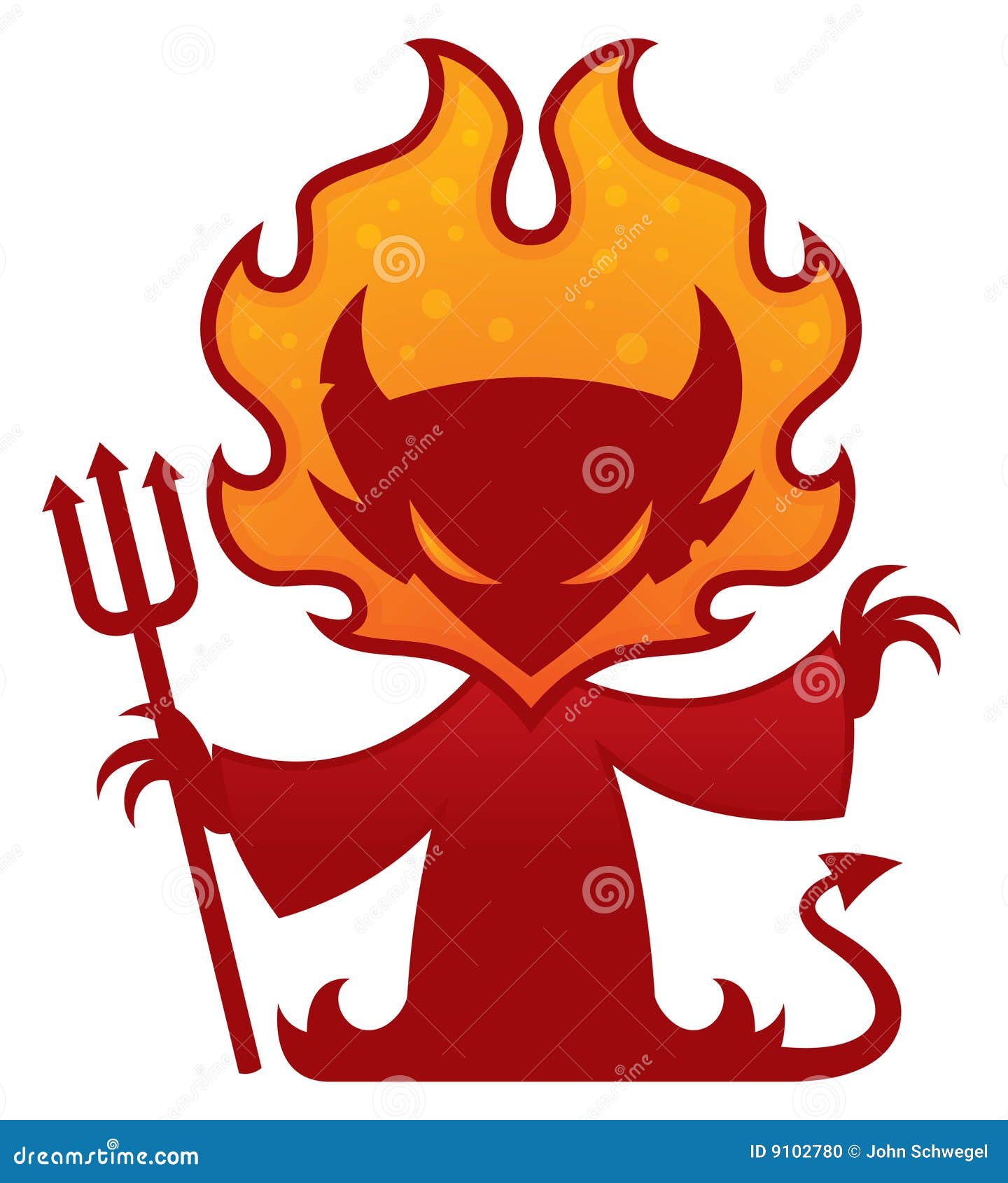 Het Karakter van de duivel vector illustratie. Illustration of brand ...