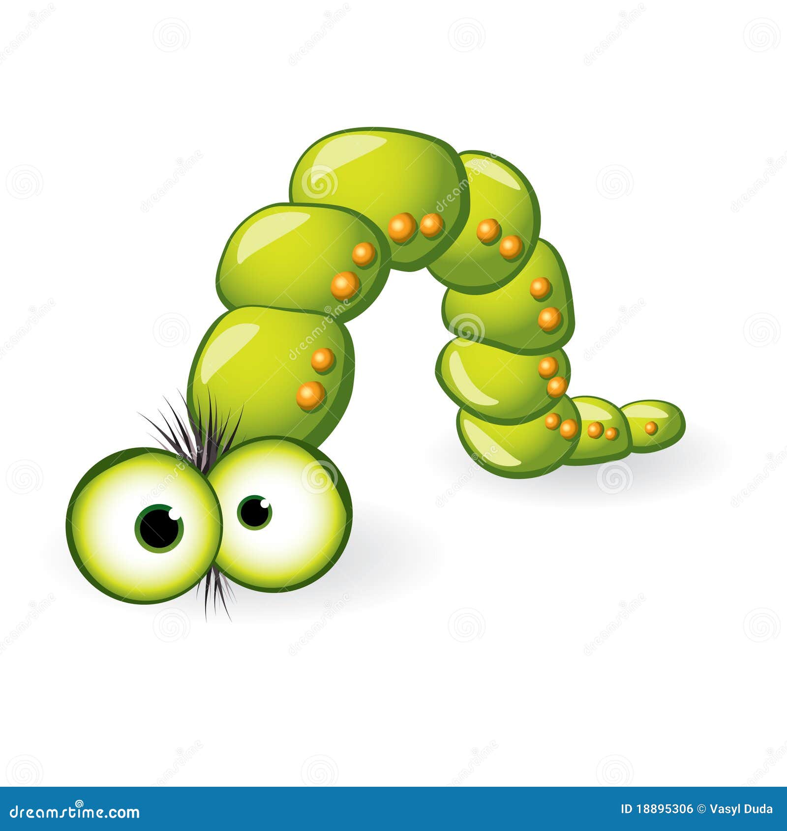 Het Karakter van de larve vector illustratie. Illustration of grappig ...