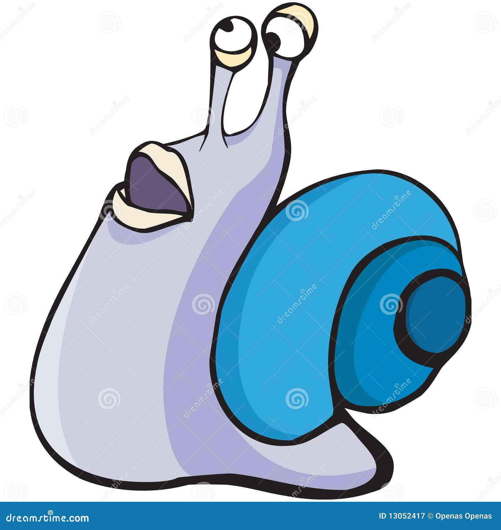 Het karakter van de slak vector illustratie. Illustration of sluit ...