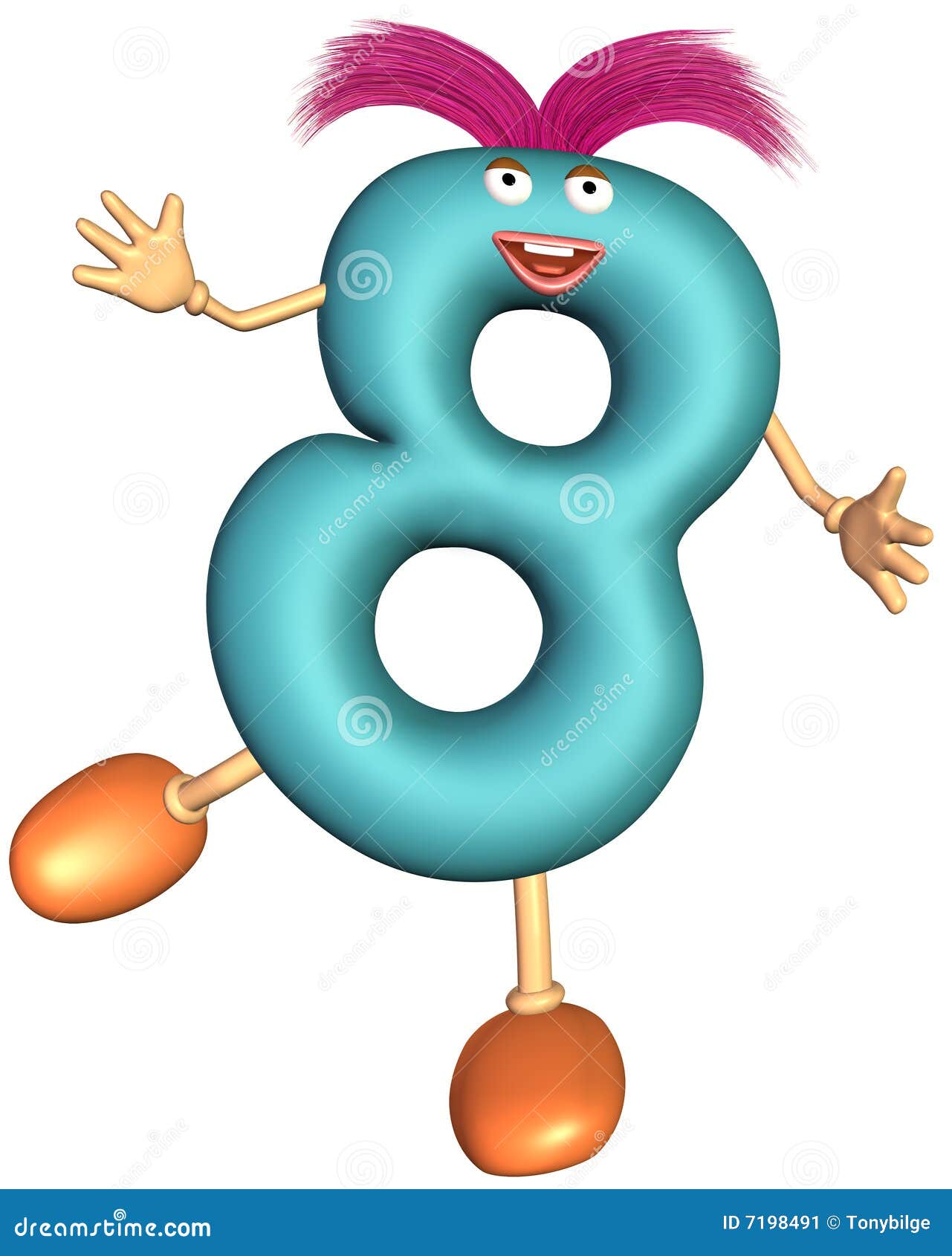 Het Karakter Van Het Cijfer Van Acht Stock Illustratie - Illustration ...