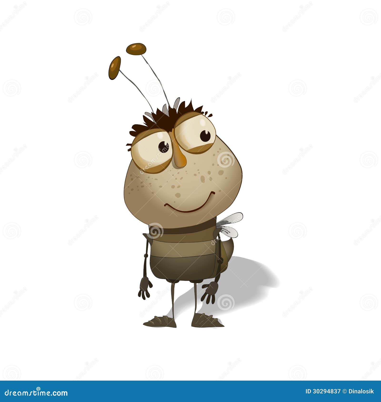 Grappig Insectenbeeldverhaal Vector Illustratie - Illustration of groot ...