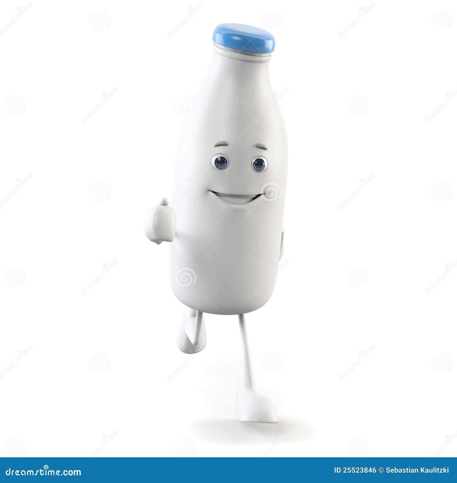 Het Karakter Van Het Voedsel - Melkfles Stock Illustratie ...