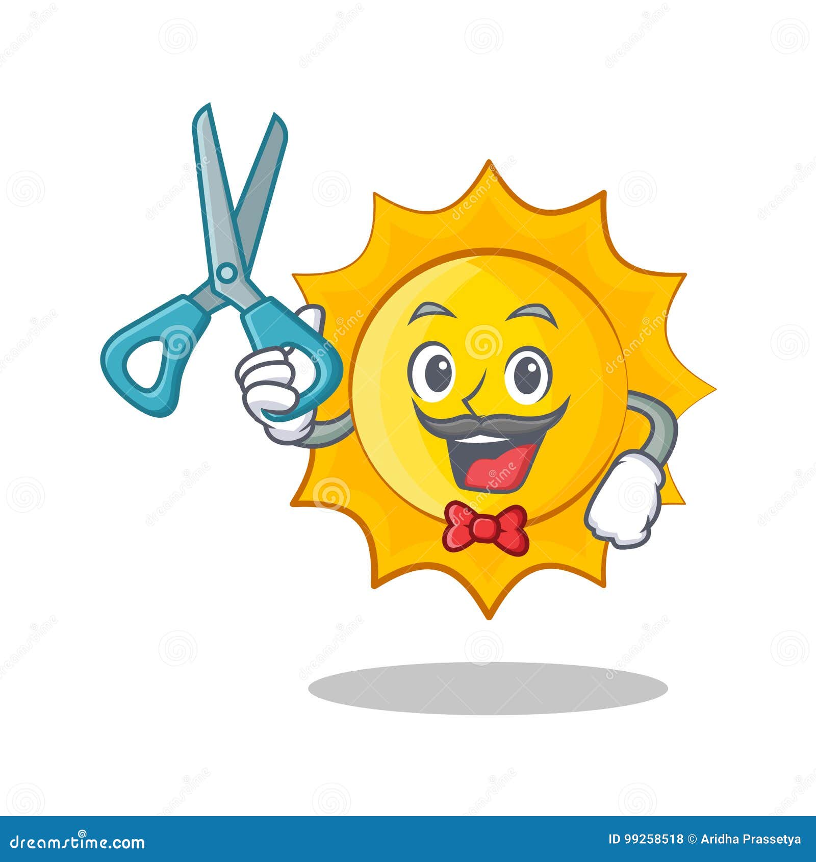 Het Karakterbeeldverhaal Van De Kappers Leuk Zon Vector Illustratie ...