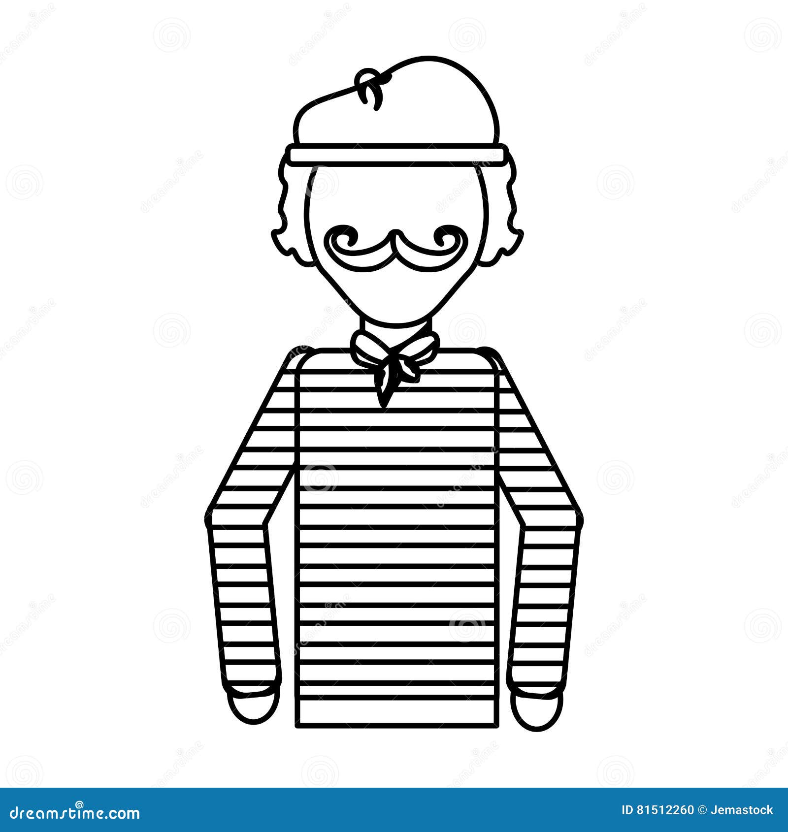 Het Karakterbeeldverhaal Van Fransman Vector Illustratie - Illustration ...