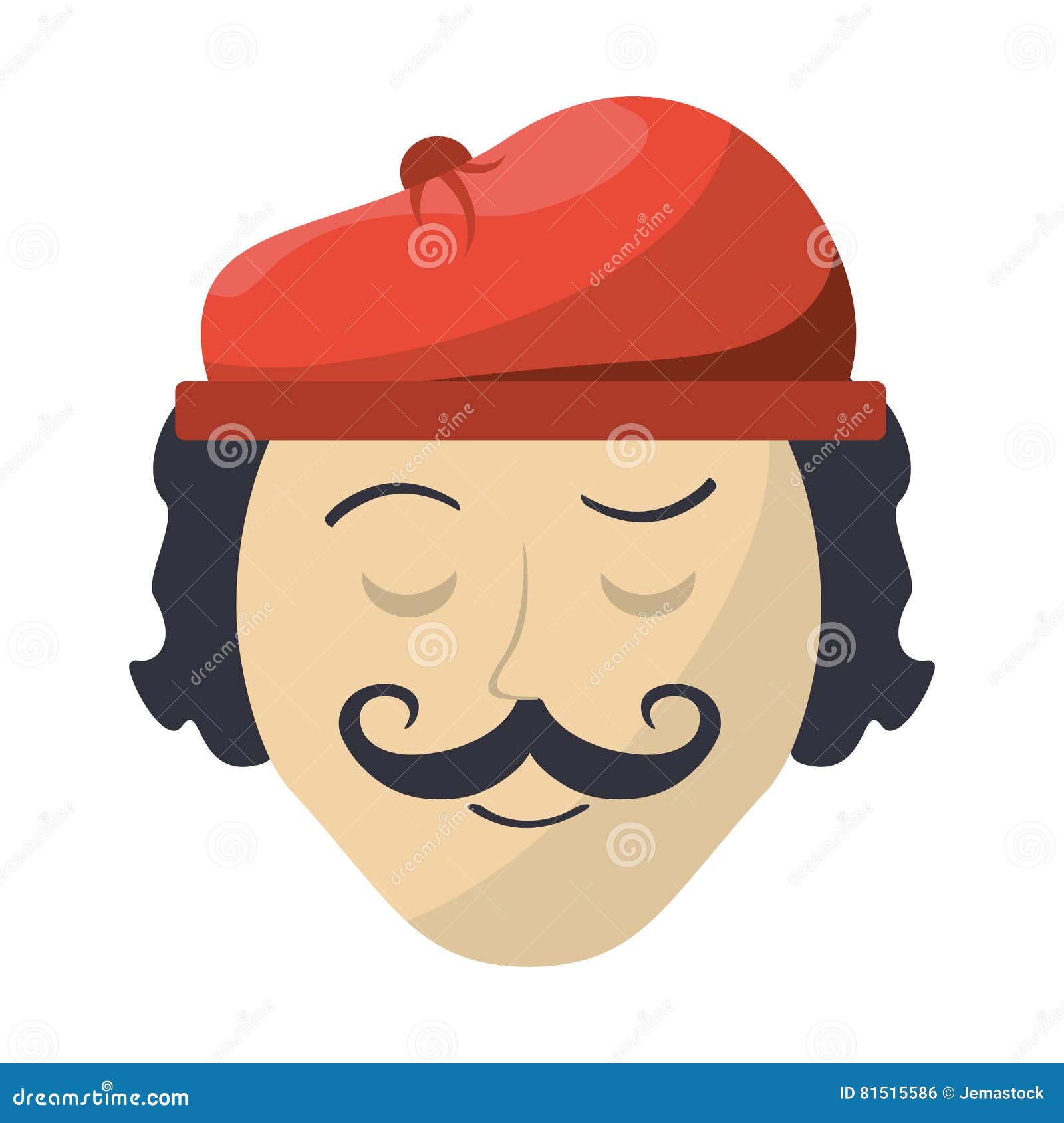 Het Karakterbeeldverhaal Van Fransman Vector Illustratie - Illustration ...