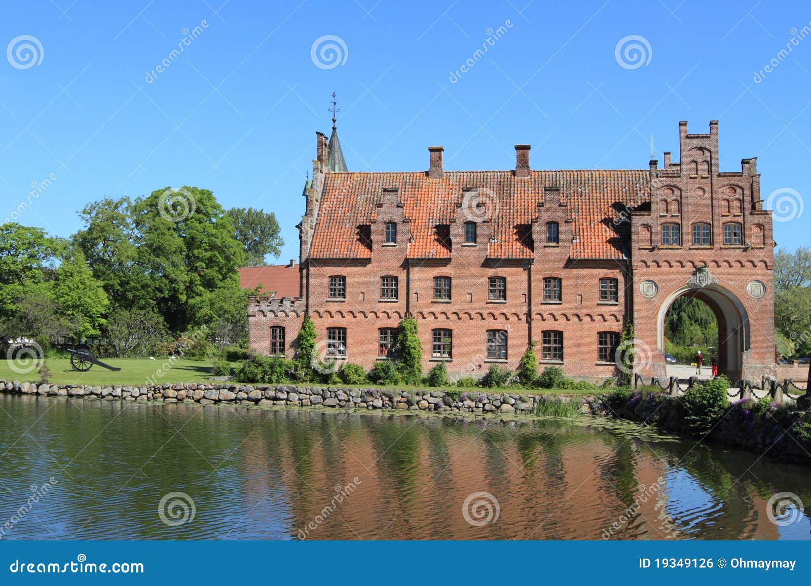 Het Kasteel En Het Kanon Van Egeskov Redactionele Foto - Image of ...