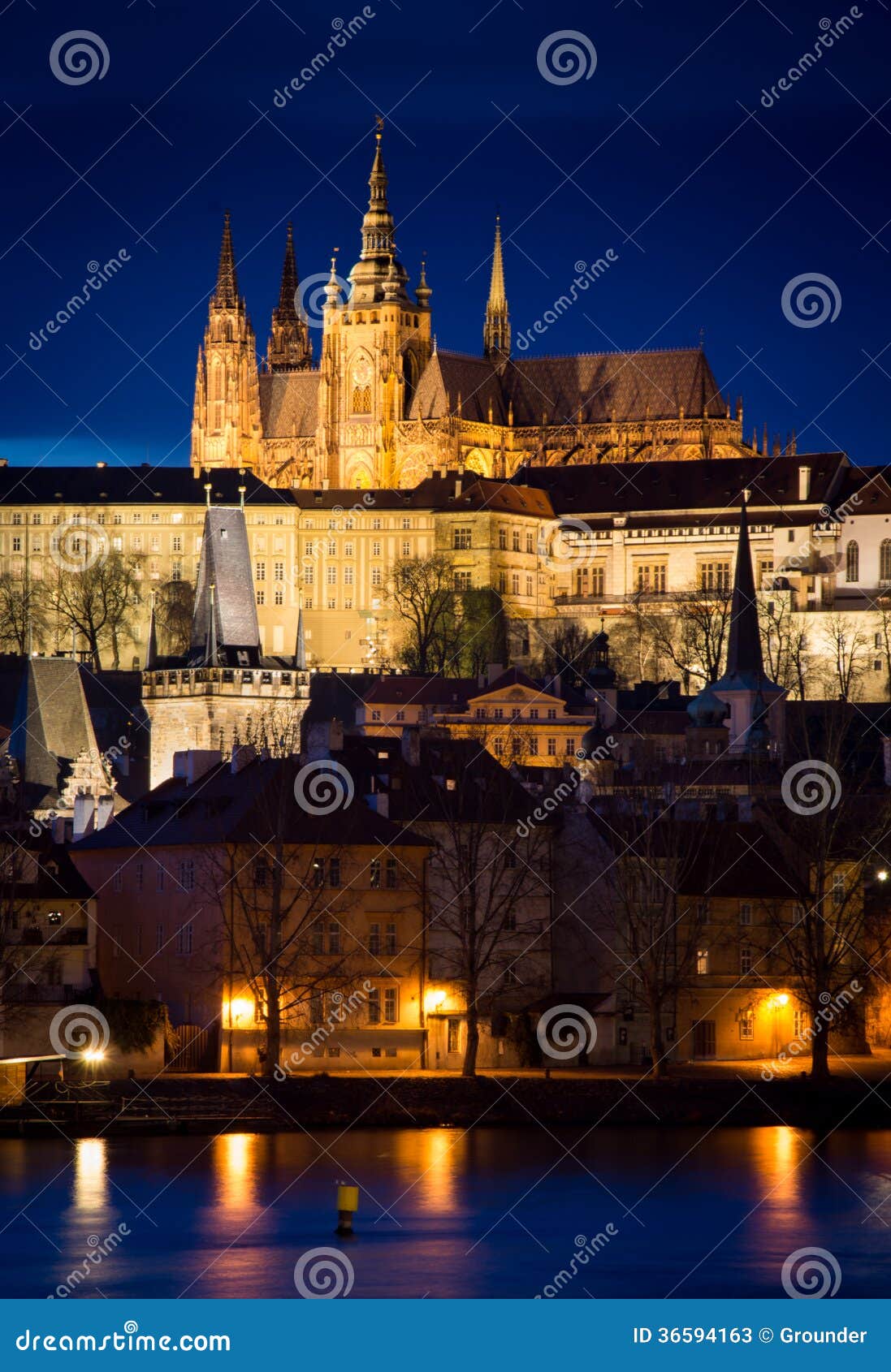Het Kasteel Van Praag, Tsjechische Republiek Stock Afbeelding - Image ...