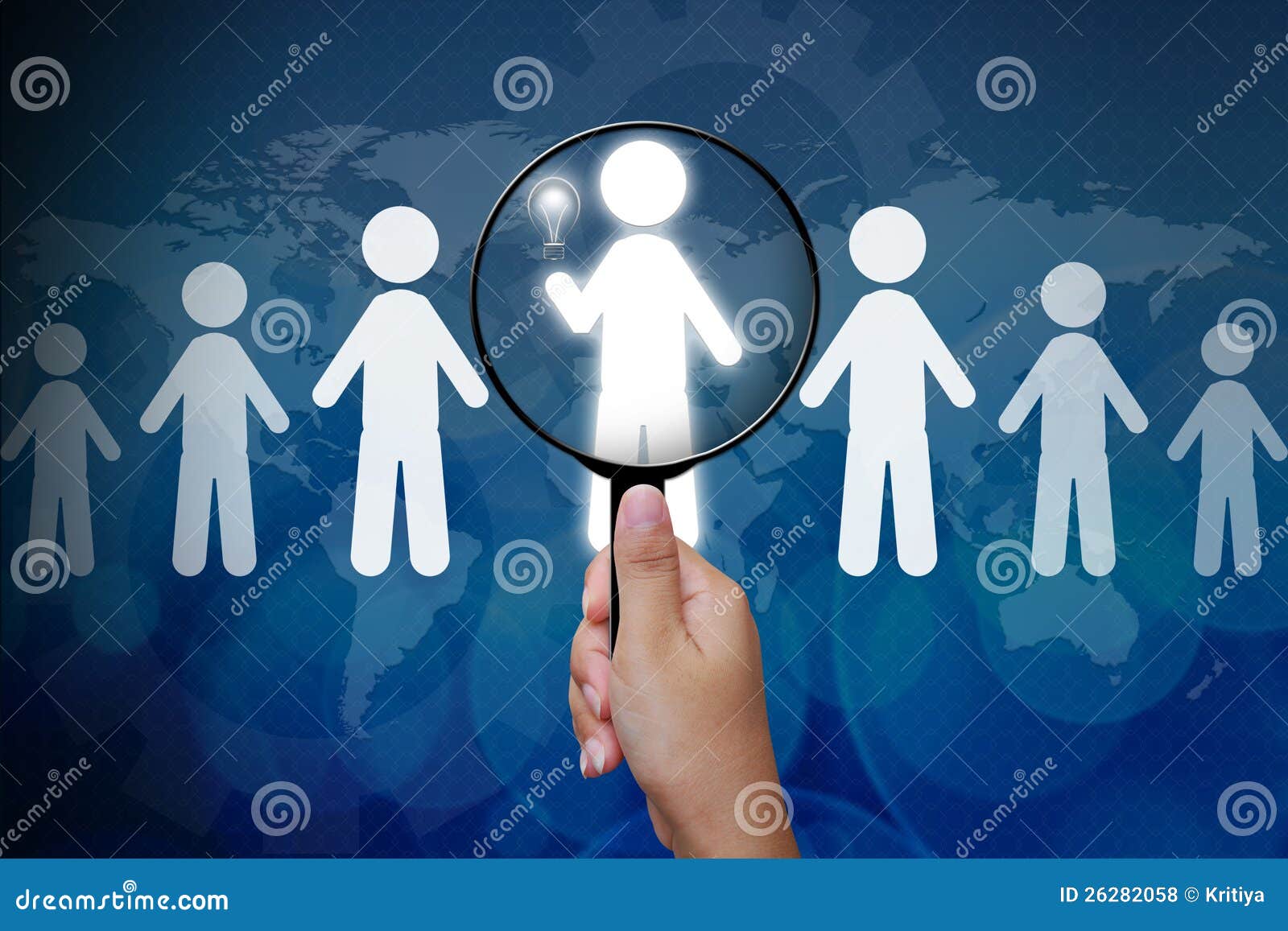 Het Kiezen Van De Juiste Persoon Stock Illustratie - Illustration of ...