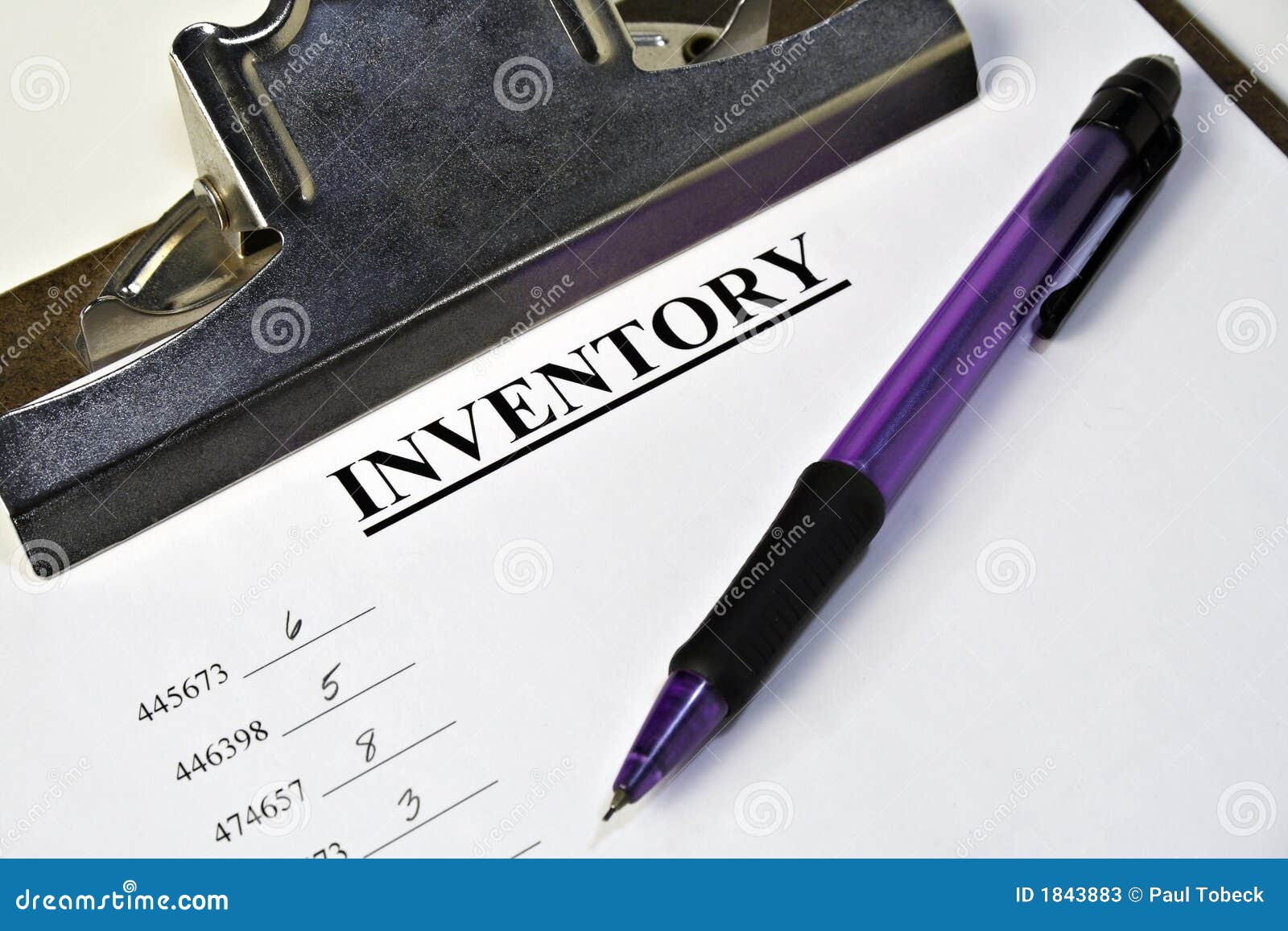 Het Klembord Van De Inventaris Stock Afbeelding - Image of inventaris ...