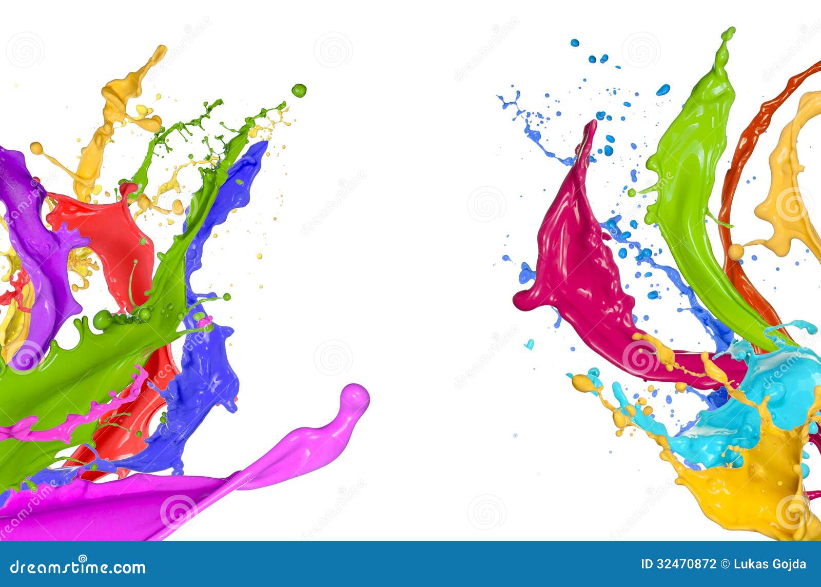 Het Kleurrijke Verf Bespatten Stock Illustratie - Illustration of inkt ...