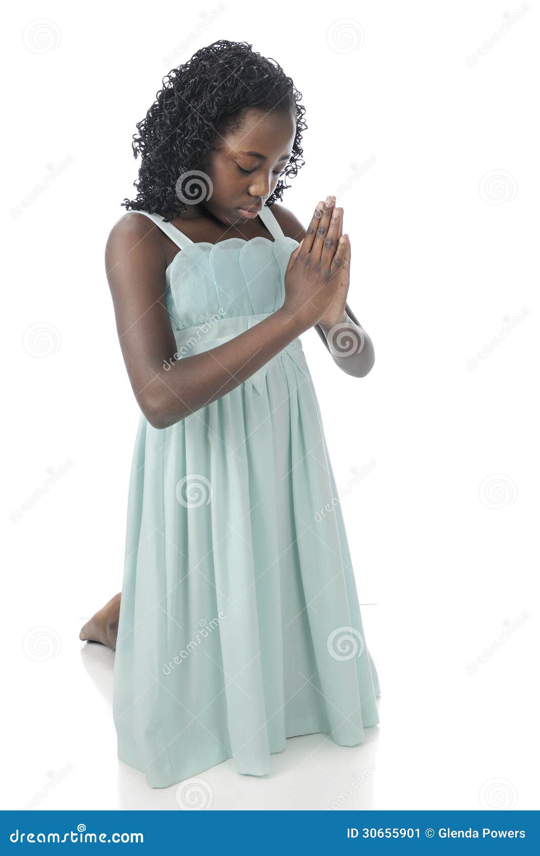 Het knielen in Gebed stock afbeelding. Image of amerikaans - 30655901